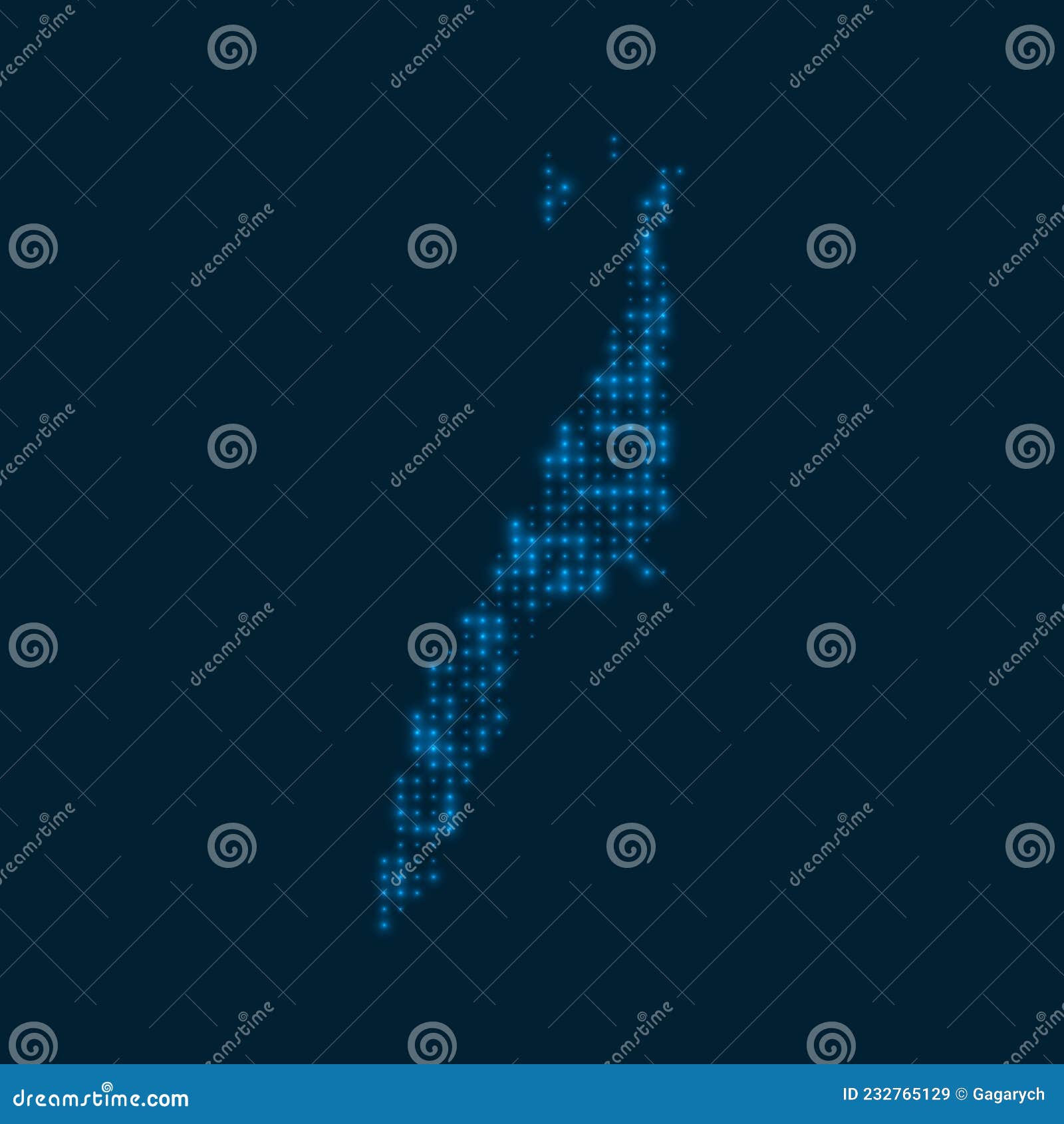 Cebu dotted glowing map. stock vector. Illustration of blue - 232765129