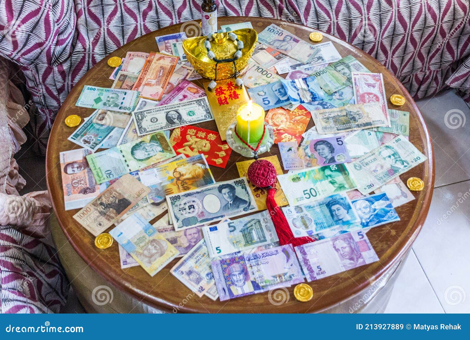 CEBU, PHILIPPINES - FEBRUARY 16, 2018: Table with Various Countries ...