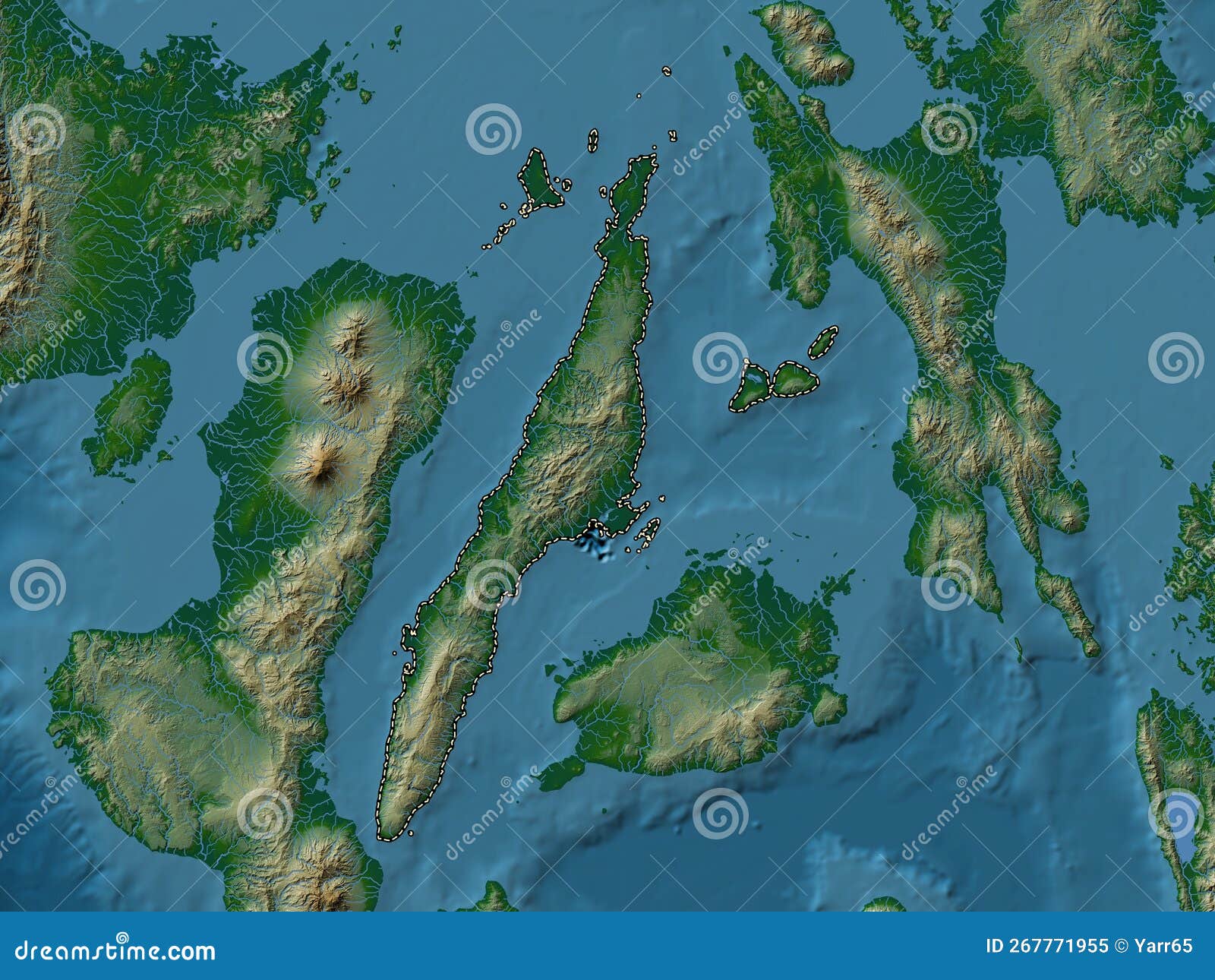 Cebu, Philippines. Physical. No Legend Stock Illustration ...