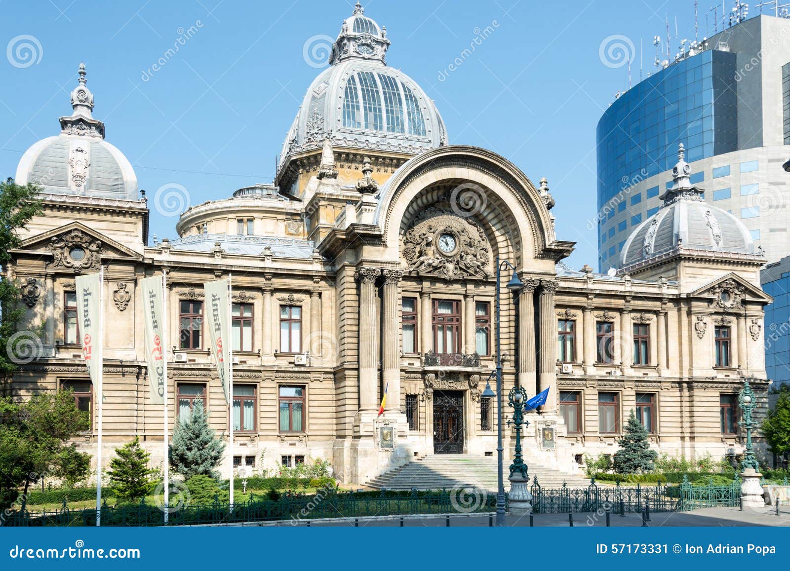 CEC Palace in Bucharest, Romania Stock Image - Image of summer, europe ...