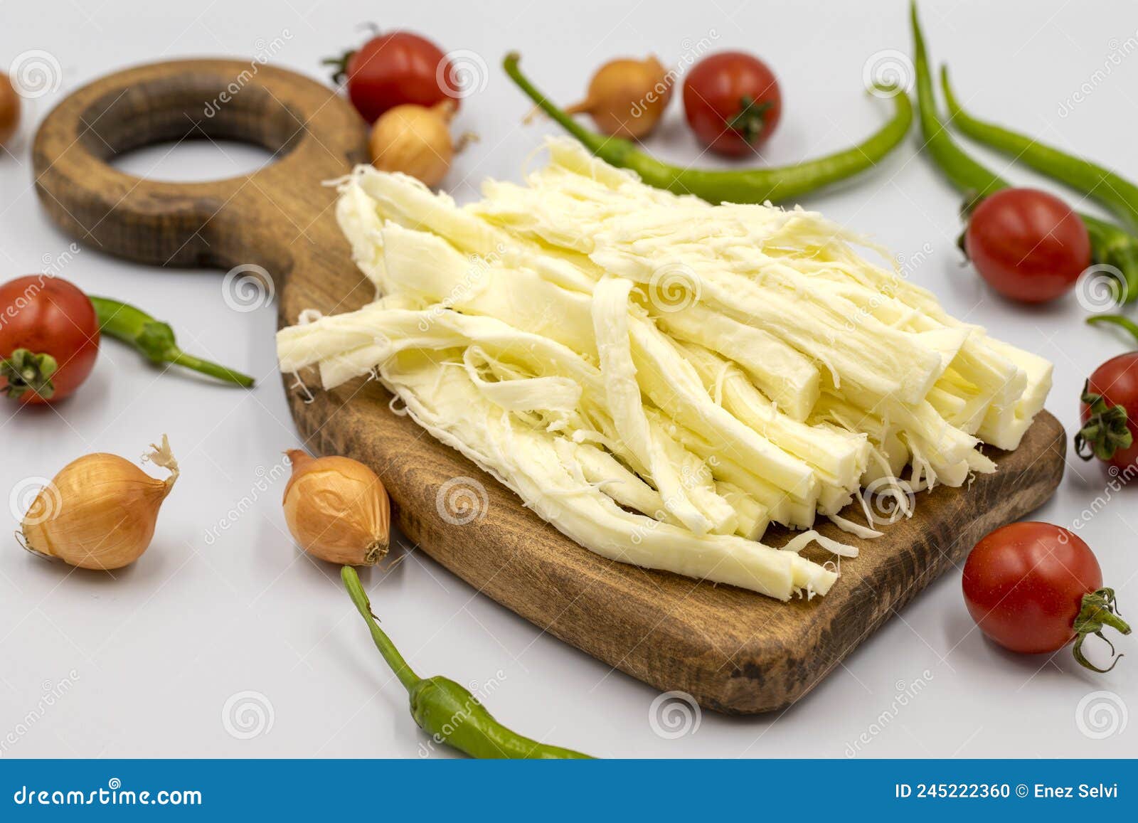 Cecil Cheese or String Cheese on a White Background. Delicious ...