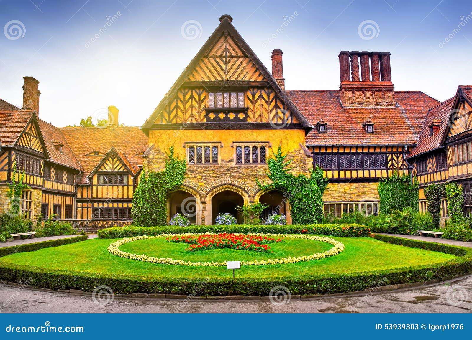Cecilienhof Palace in Germany Stock Image - Image of panorama, pride ...