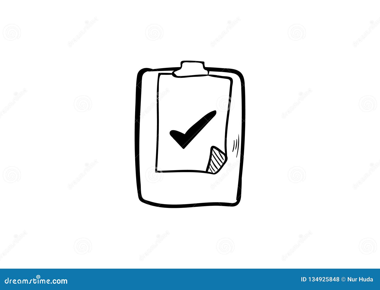 Checklist Doodle Vector Illustration. Hand Drawn Sketch Style. Vector ...