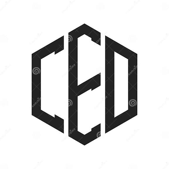 CED Logo Design. Initial Letter CED Monogram Logo Using Hexagon Shape ...