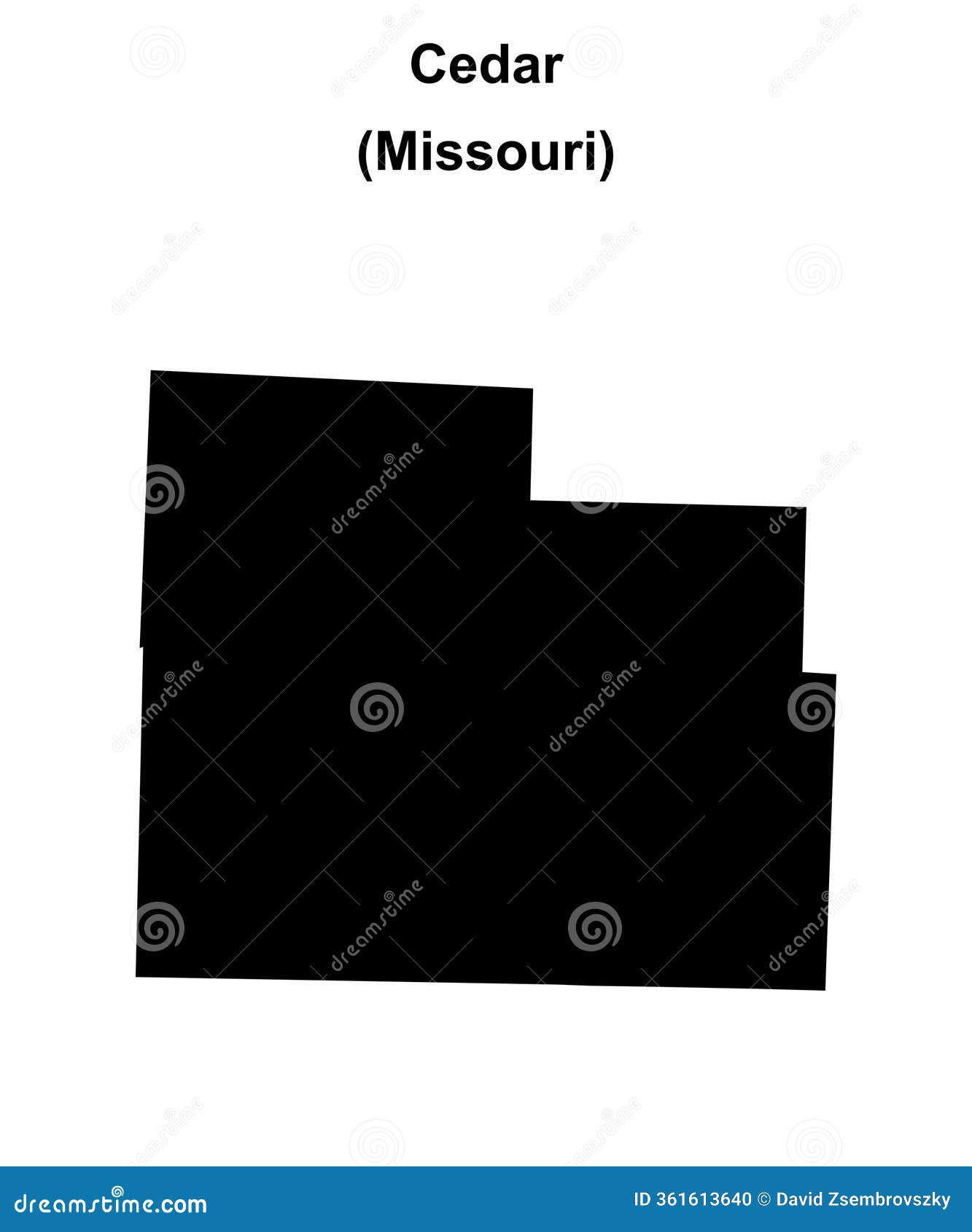 Cedar outline map stock illustration. Illustration of territory - 361613640