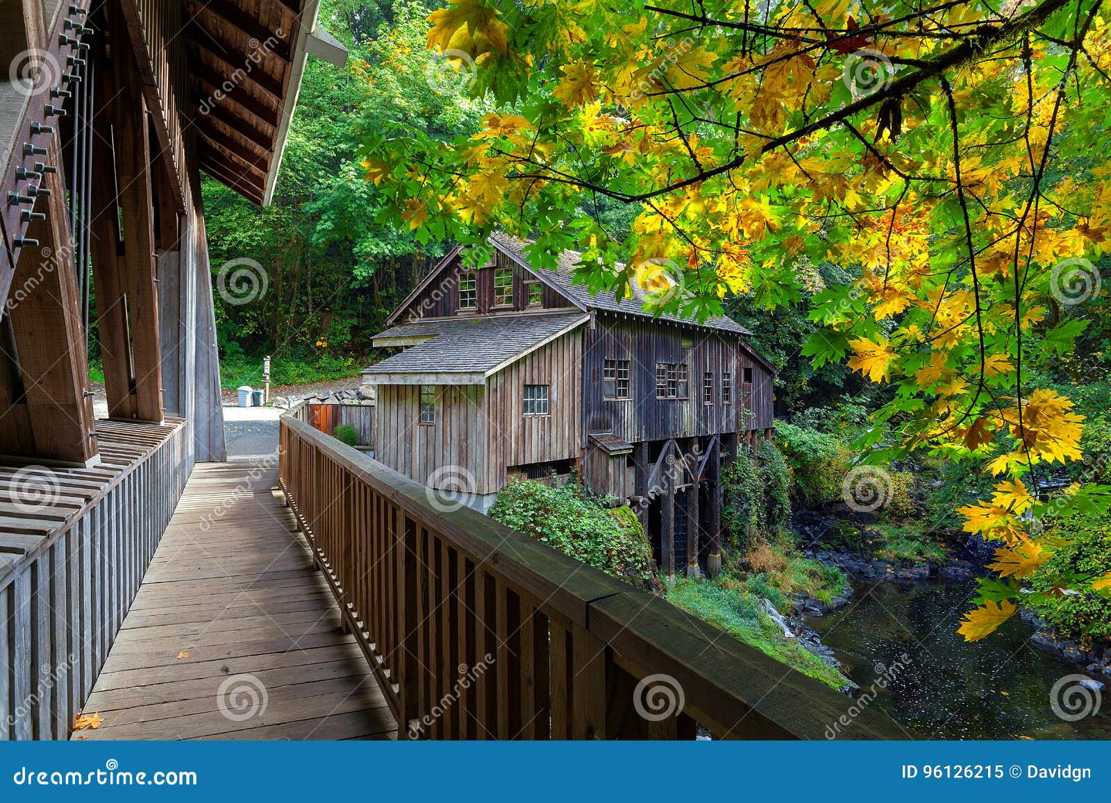 Cedar Creek Grist Mill in Washington State Stock Image - Image of ...