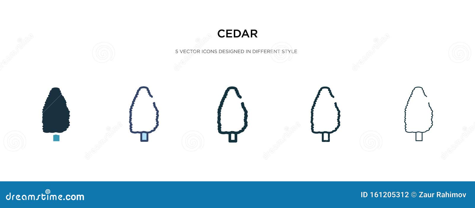 Cedar Icon in Different Style Vector Illustration. Two Colored and ...