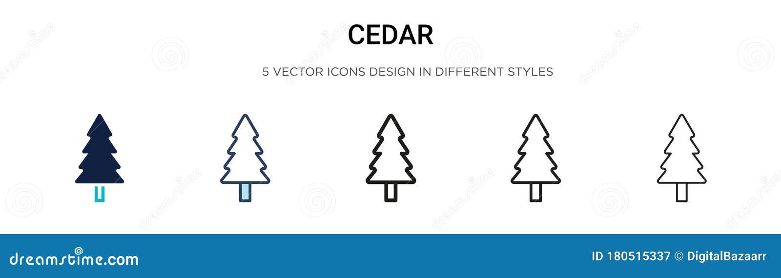 Cedar Icon in Filled, Thin Line, Outline and Stroke Style. Vector ...