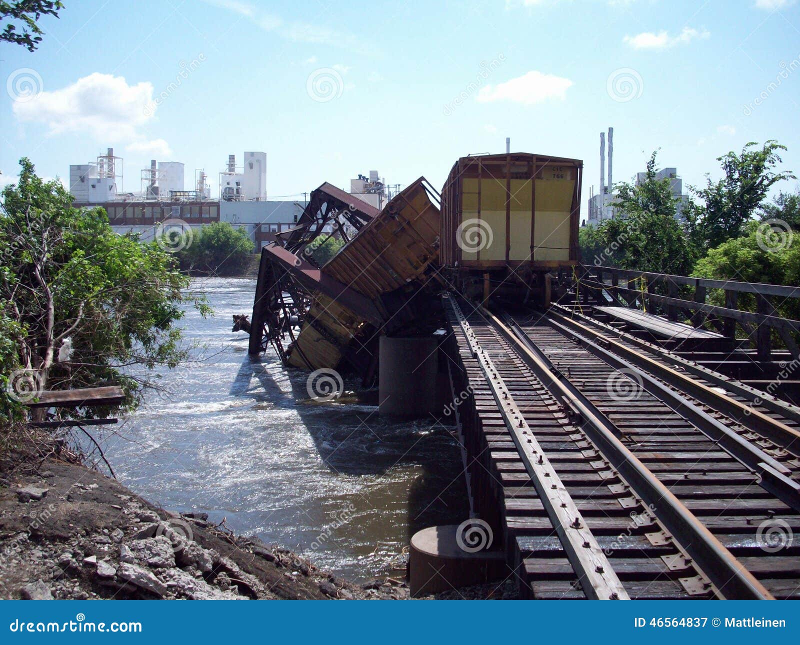 Cedar Rapids, Iowa Flood of 2008 Stock Image - Image of landscape ...