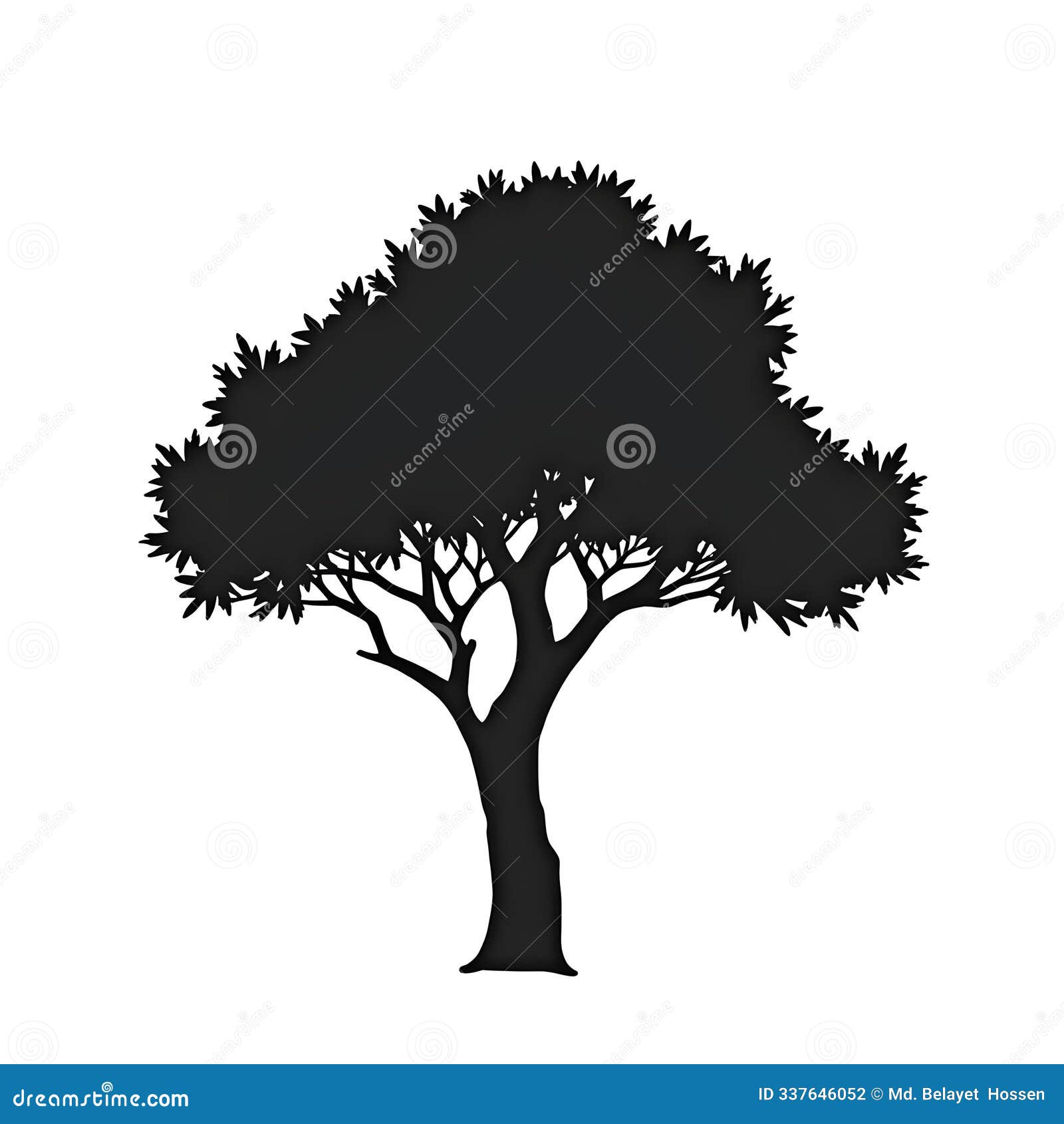 Cedar Tree Black Colour Silhouette Vector Stock Illustration ...