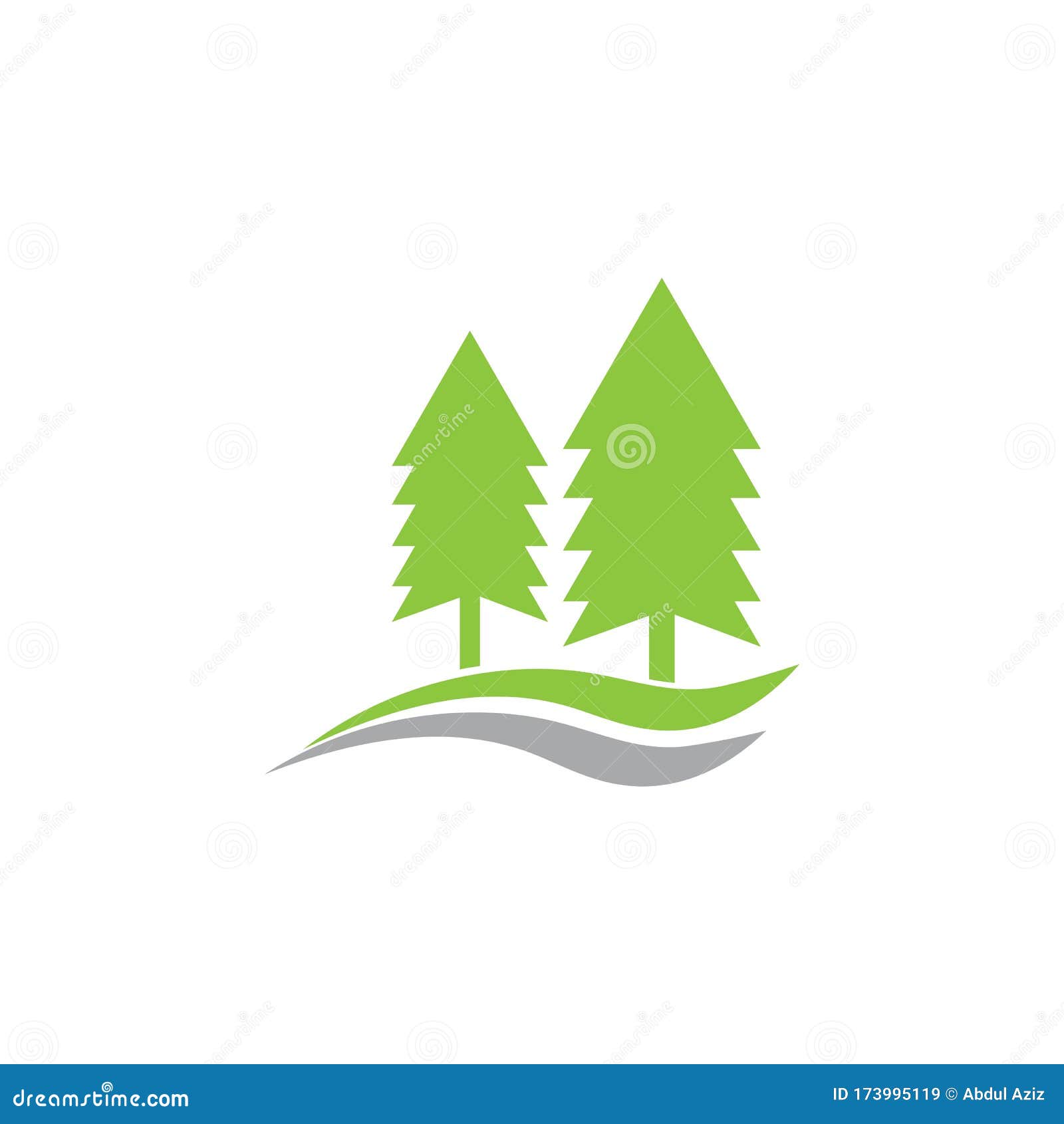 Cedar tree logo vector stock vector. Illustration of elegant - 173995119