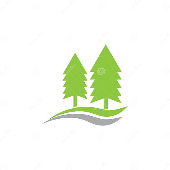Cedar tree logo vector stock vector. Illustration of elegant - 173995119