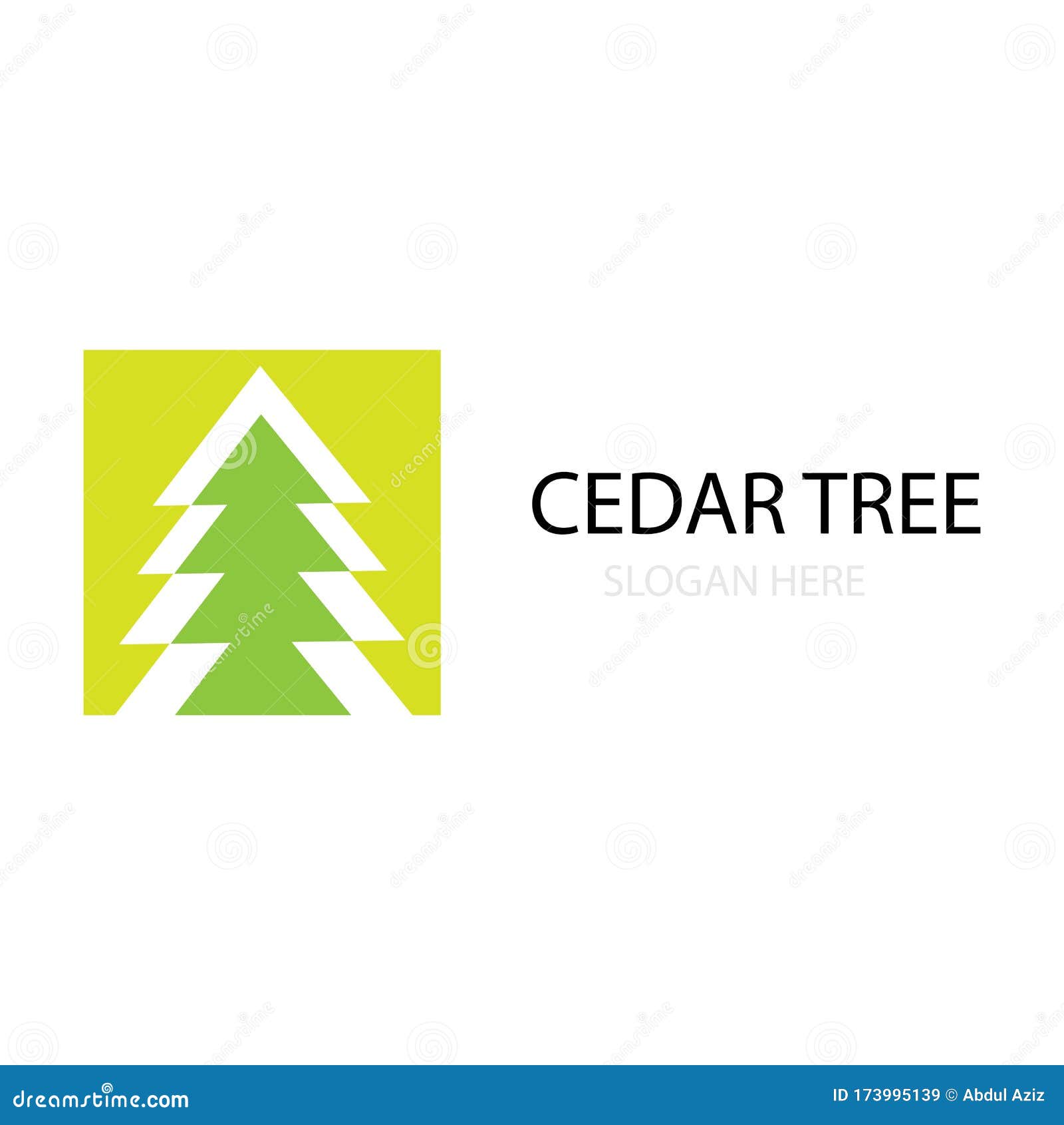 Cedar tree logo vector stock vector. Illustration of house - 173995139