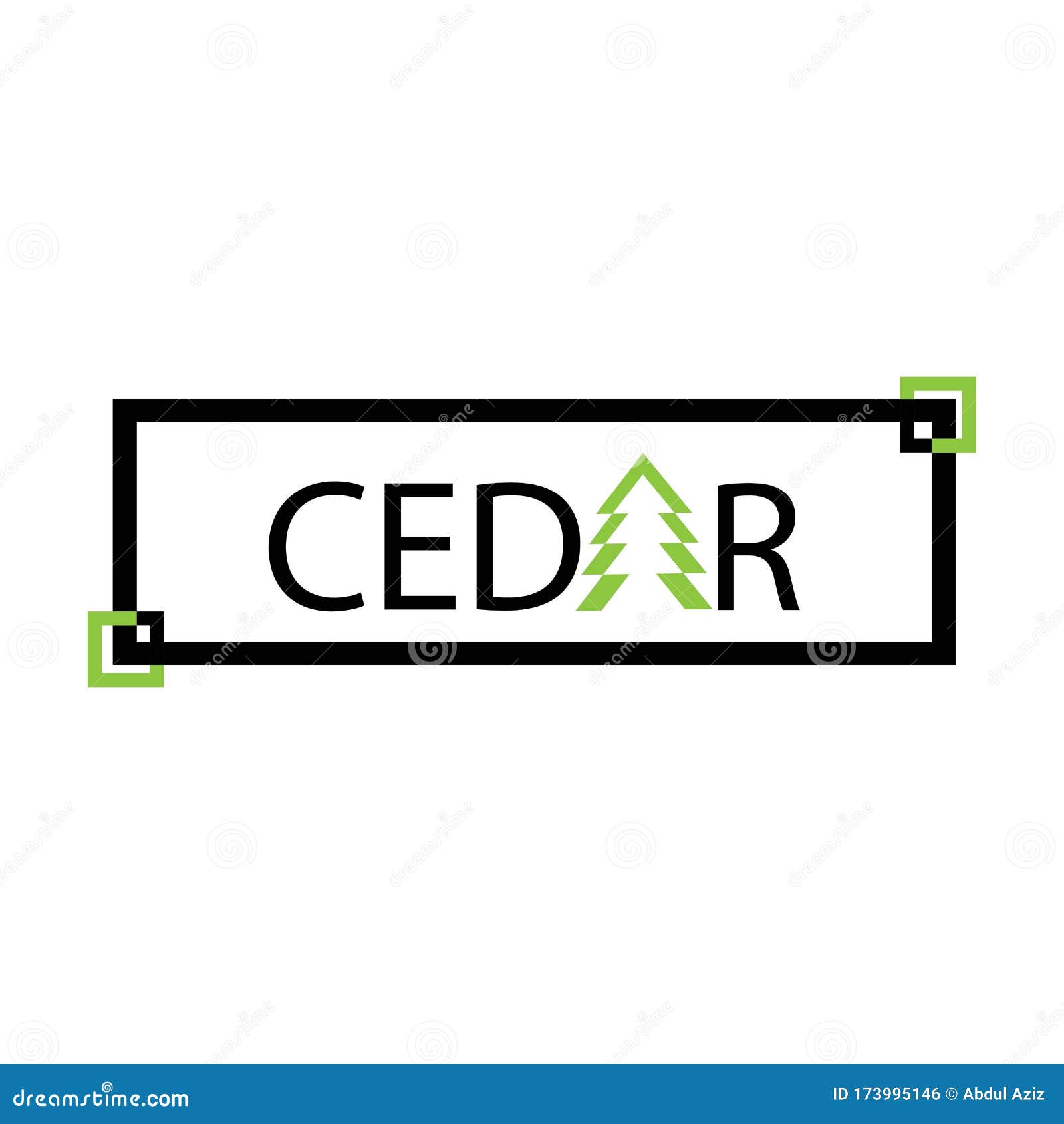 Cedar tree logo vector stock vector. Illustration of branch - 173995146