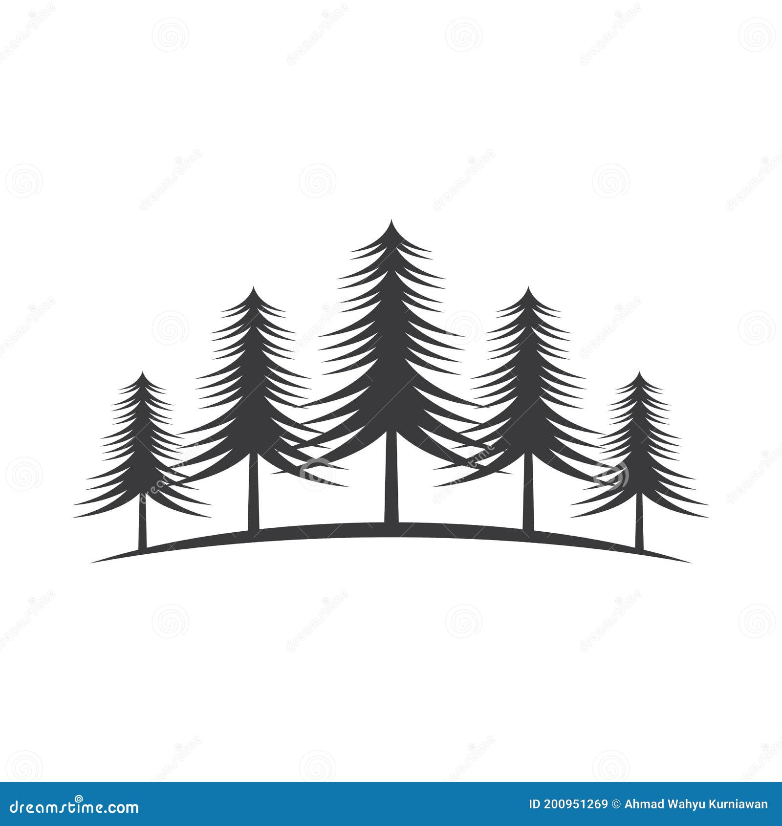 Cedar tree stock vector. Illustration of business, insurance - 200951269
