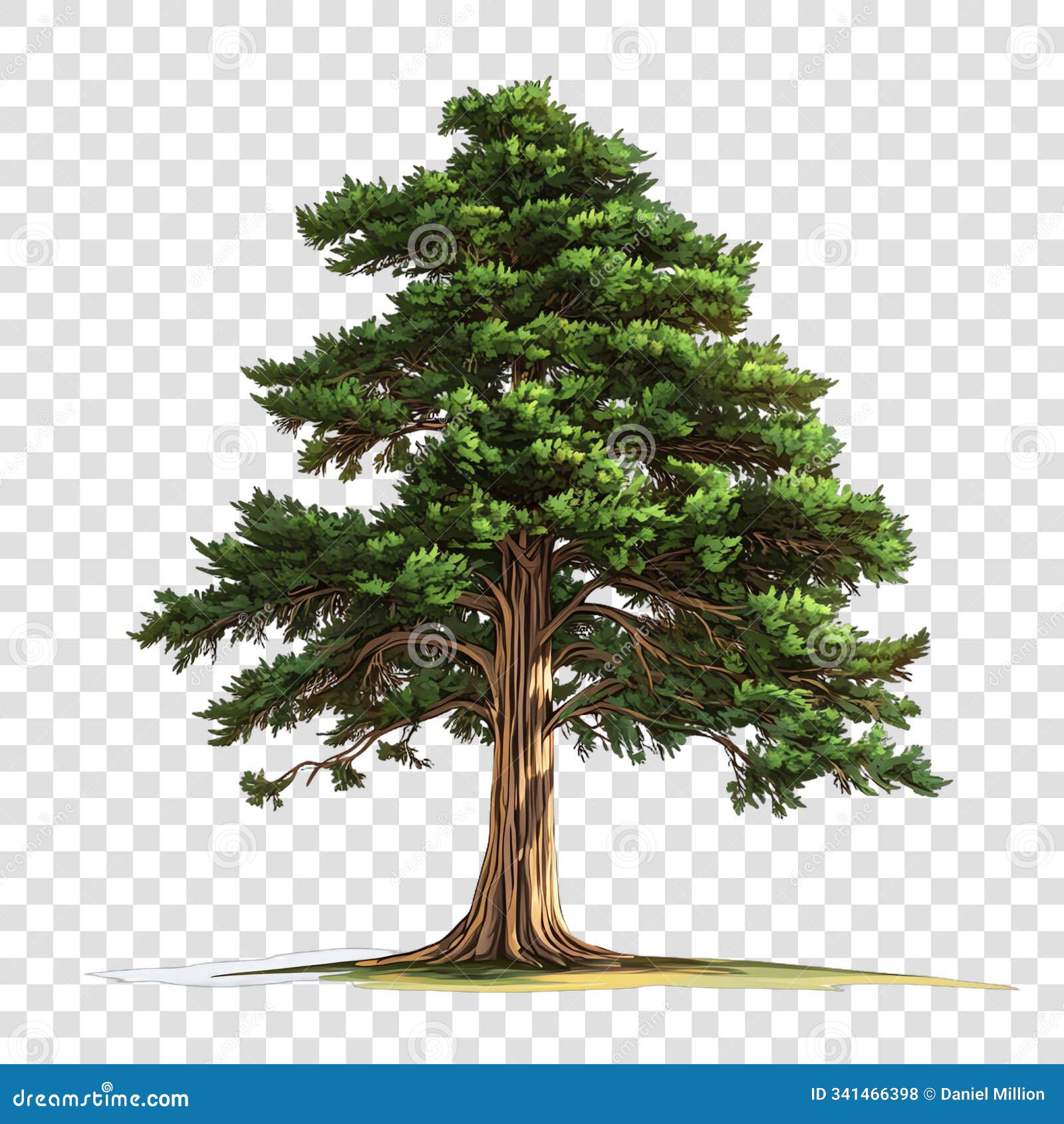 Cedar tree stock illustration. Illustration of waves - 341466398