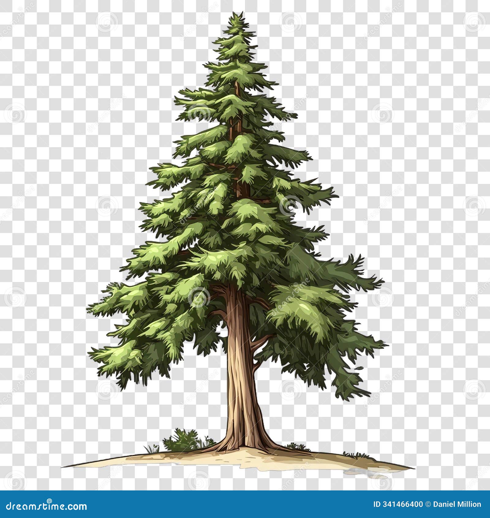 Cedar tree stock illustration. Illustration of flower - 341466400