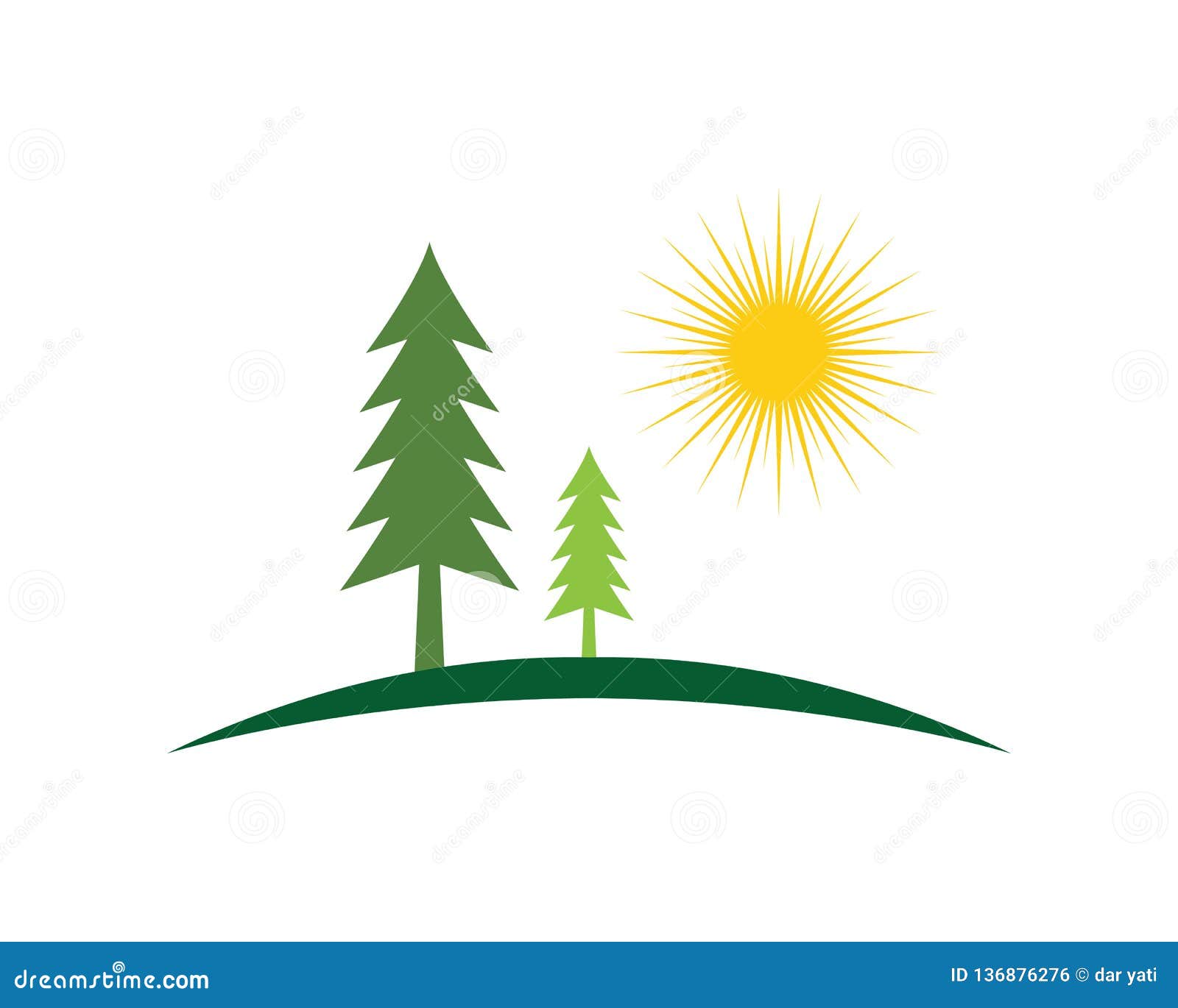 Cedar Tree Logo Template Illustration Stock Vector - Illustration of ...