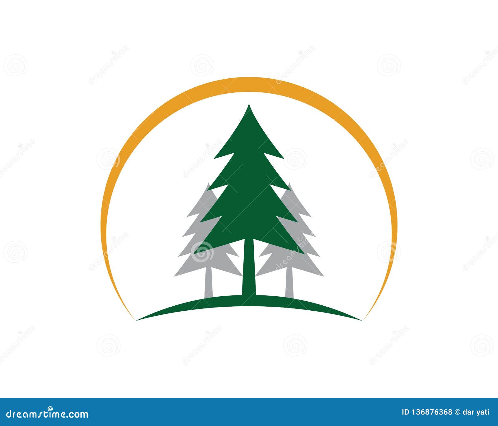 Cedar Tree Logo Template Illustration Stock Illustration - Illustration ...