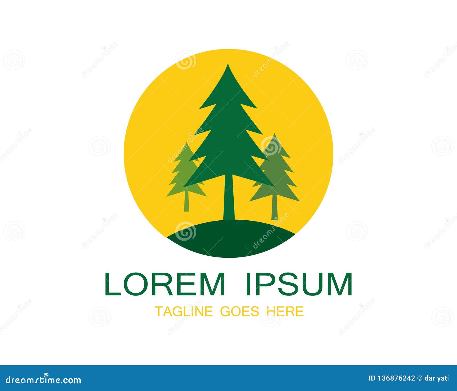 Cedar Tree Logo Template Design Illustration Stock Vector ...