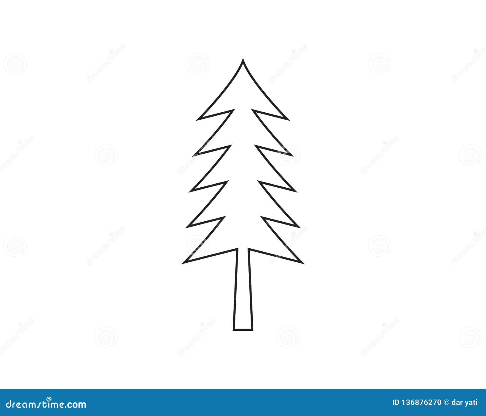 Cedar Tree Logo Template Illustration Stock Vector - Illustration of ...