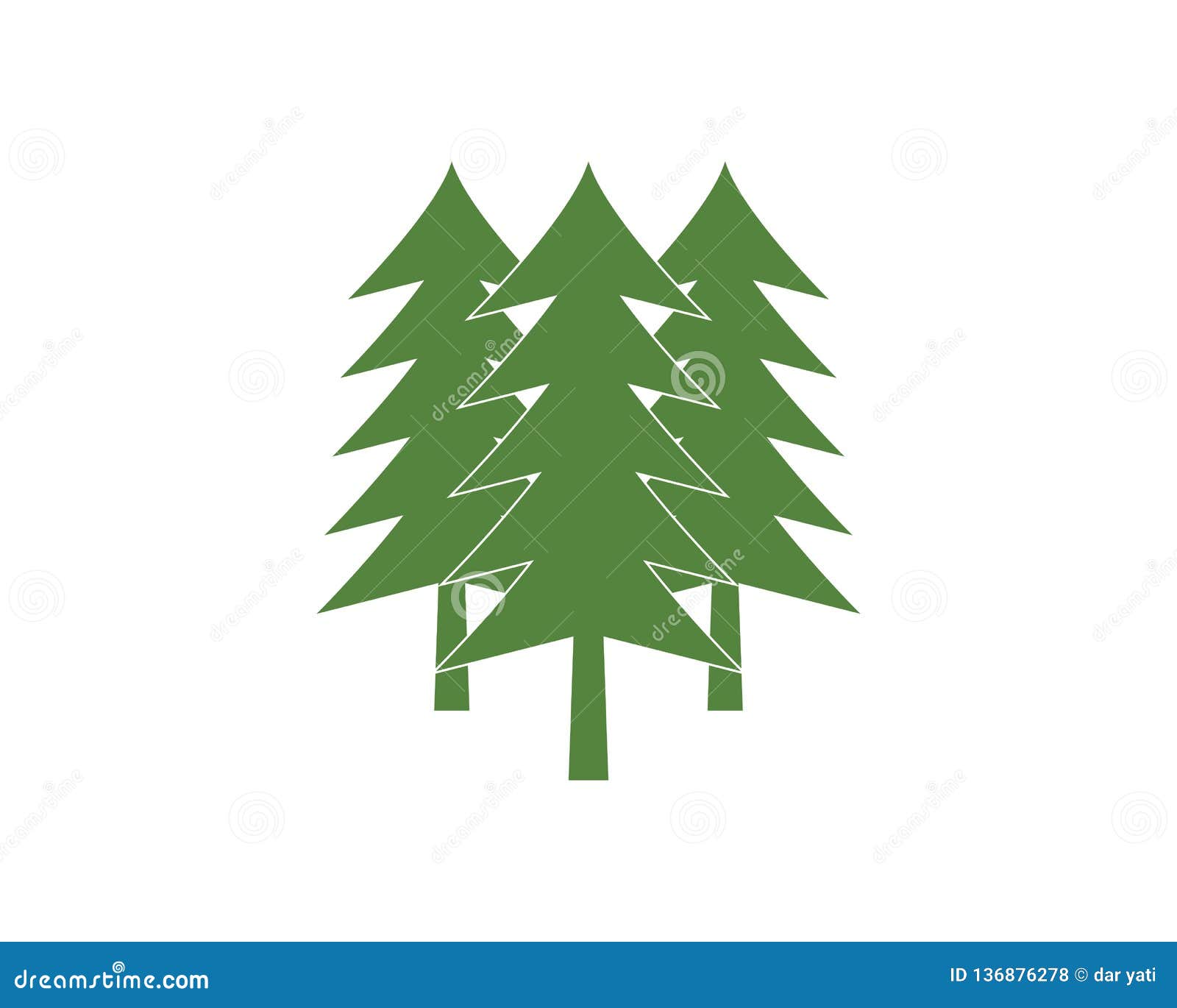 Cedar Tree Logo Template Illustration Stock Vector - Illustration of ...