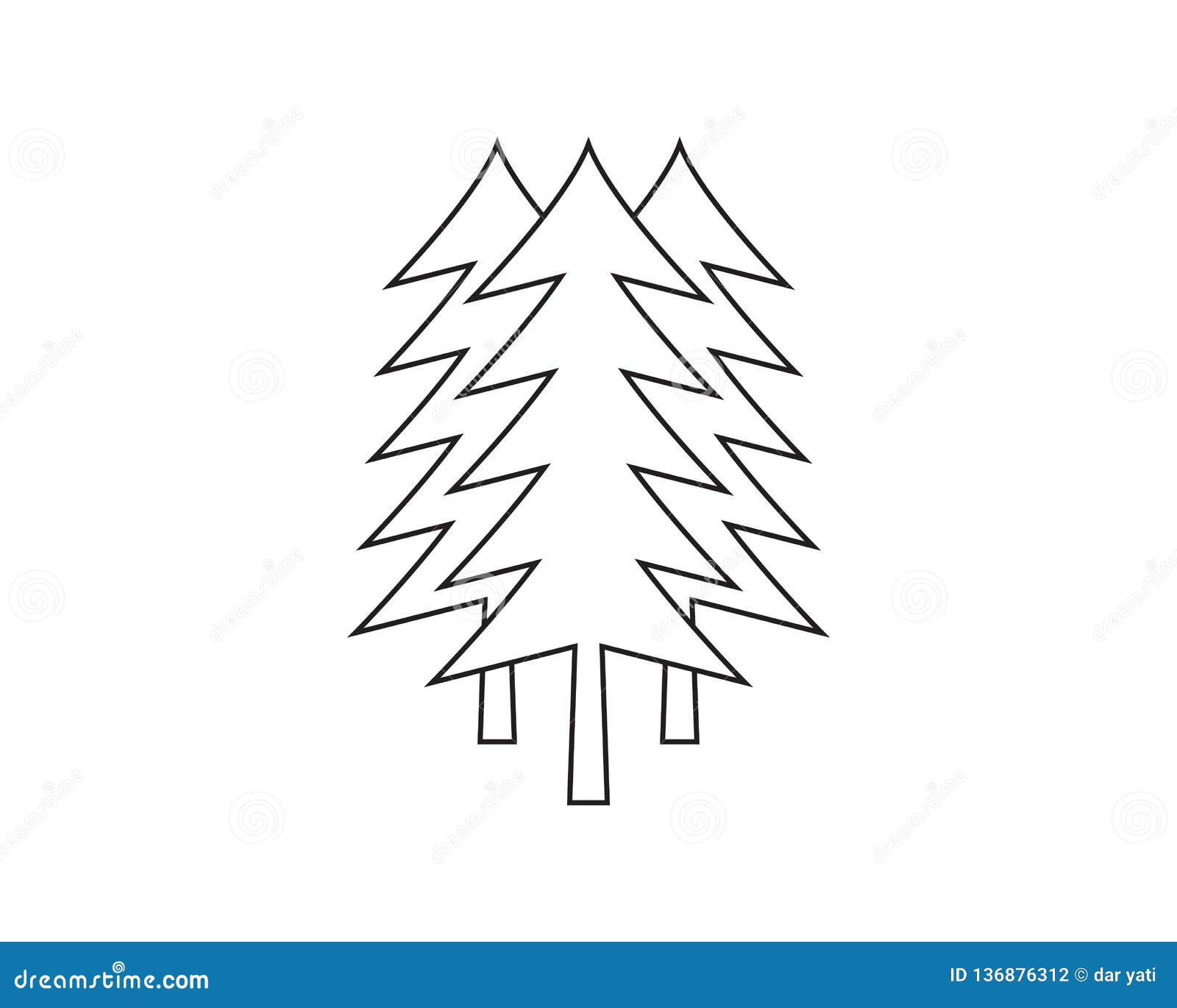 Cedar Tree Logo Template Illustration Stock Illustration - Illustration ...