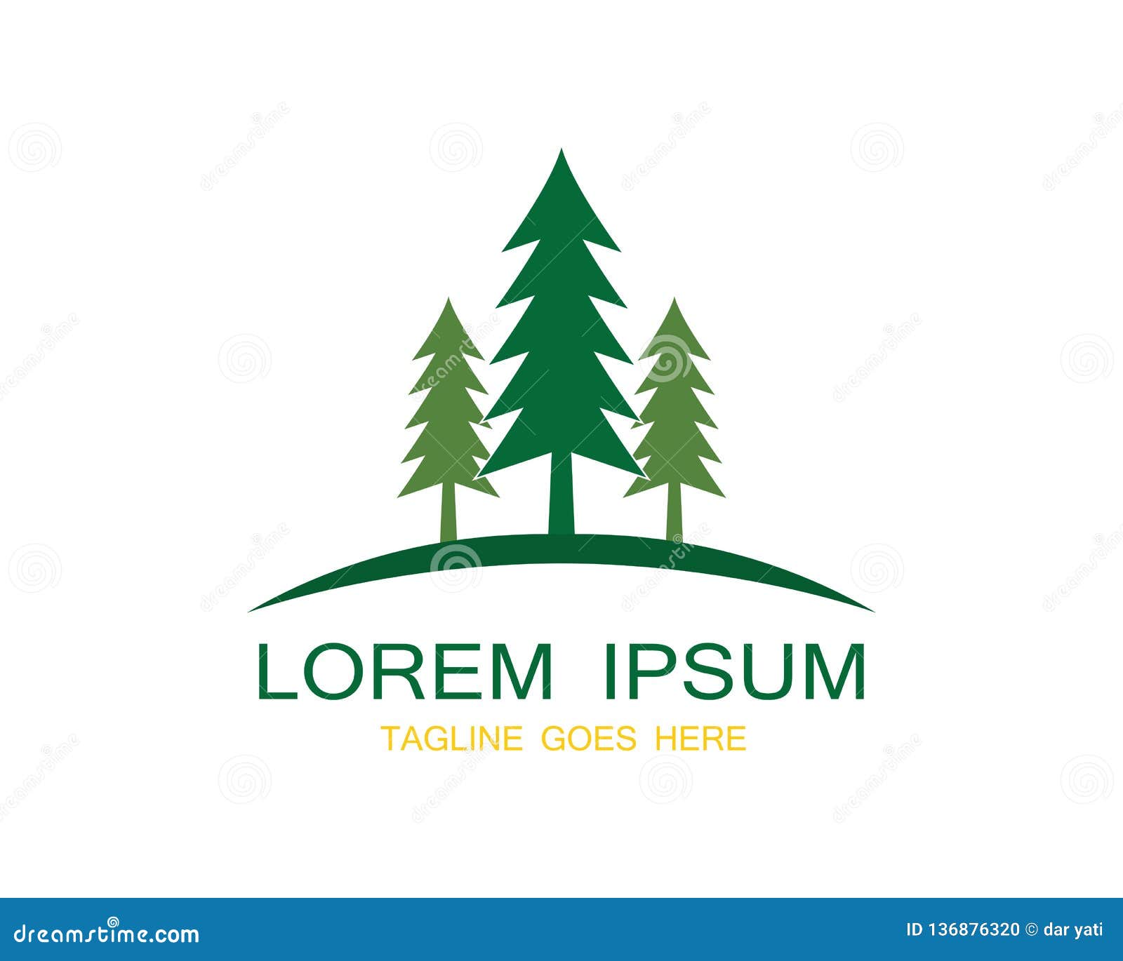 Cedar Tree Logo Template Illustration Stock Vector - Illustration of ...