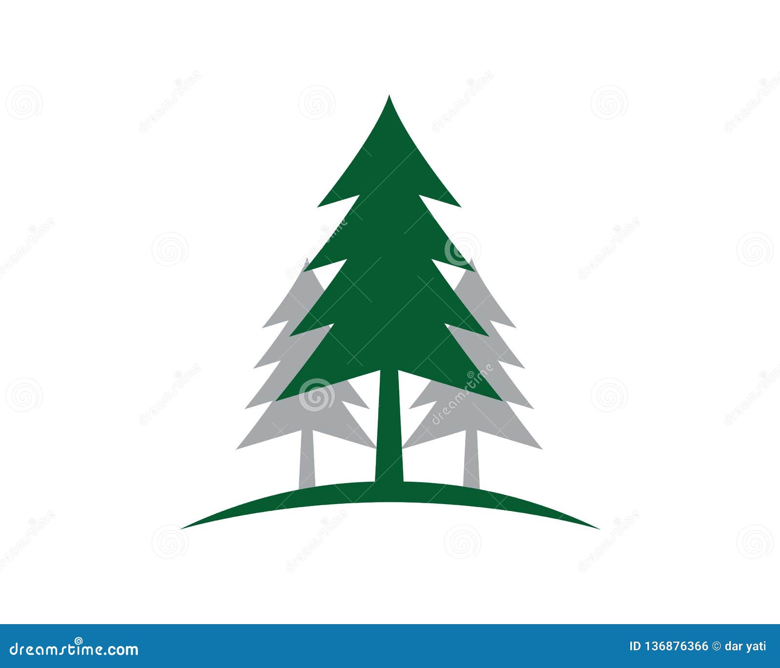 Cedar Tree Logo Template Illustration Stock Vector - Illustration of ...