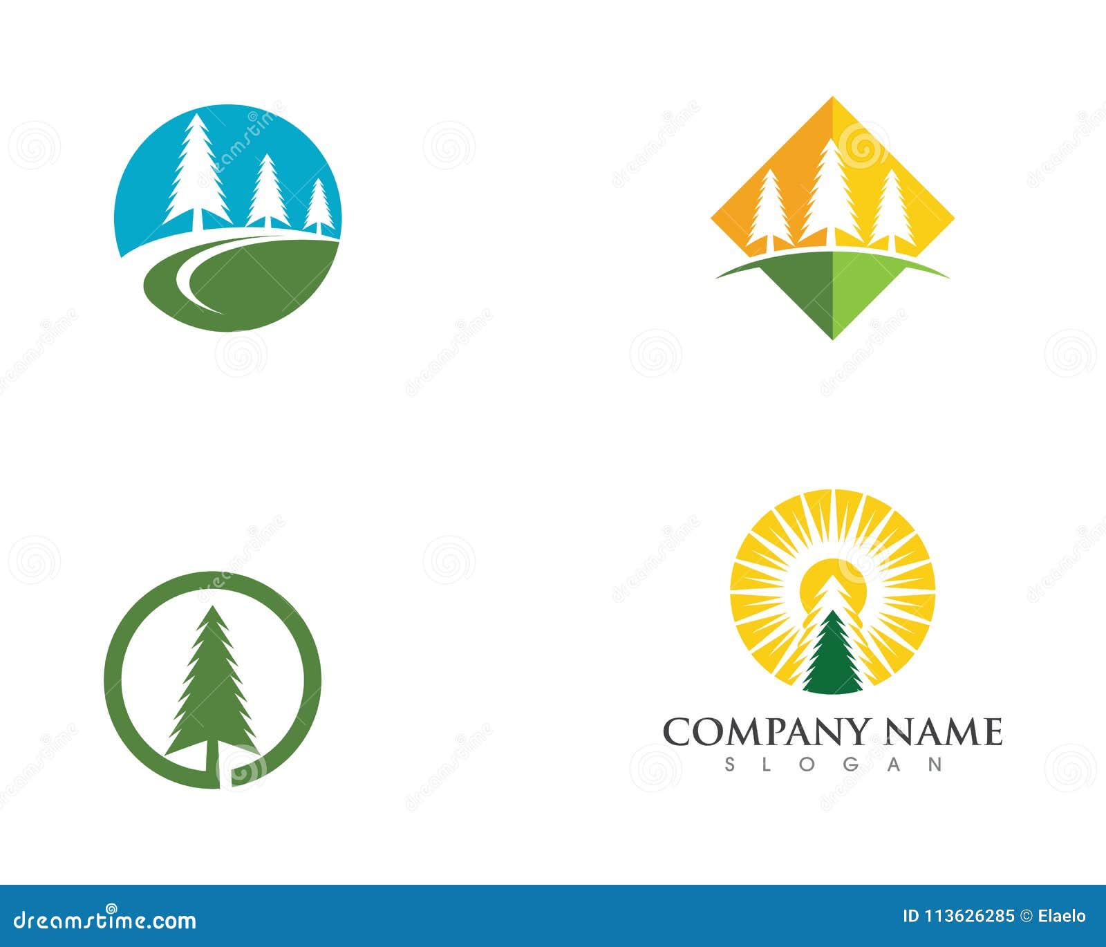 Cedar Tree Logo Template Vector Stock Vector - Illustration of business ...
