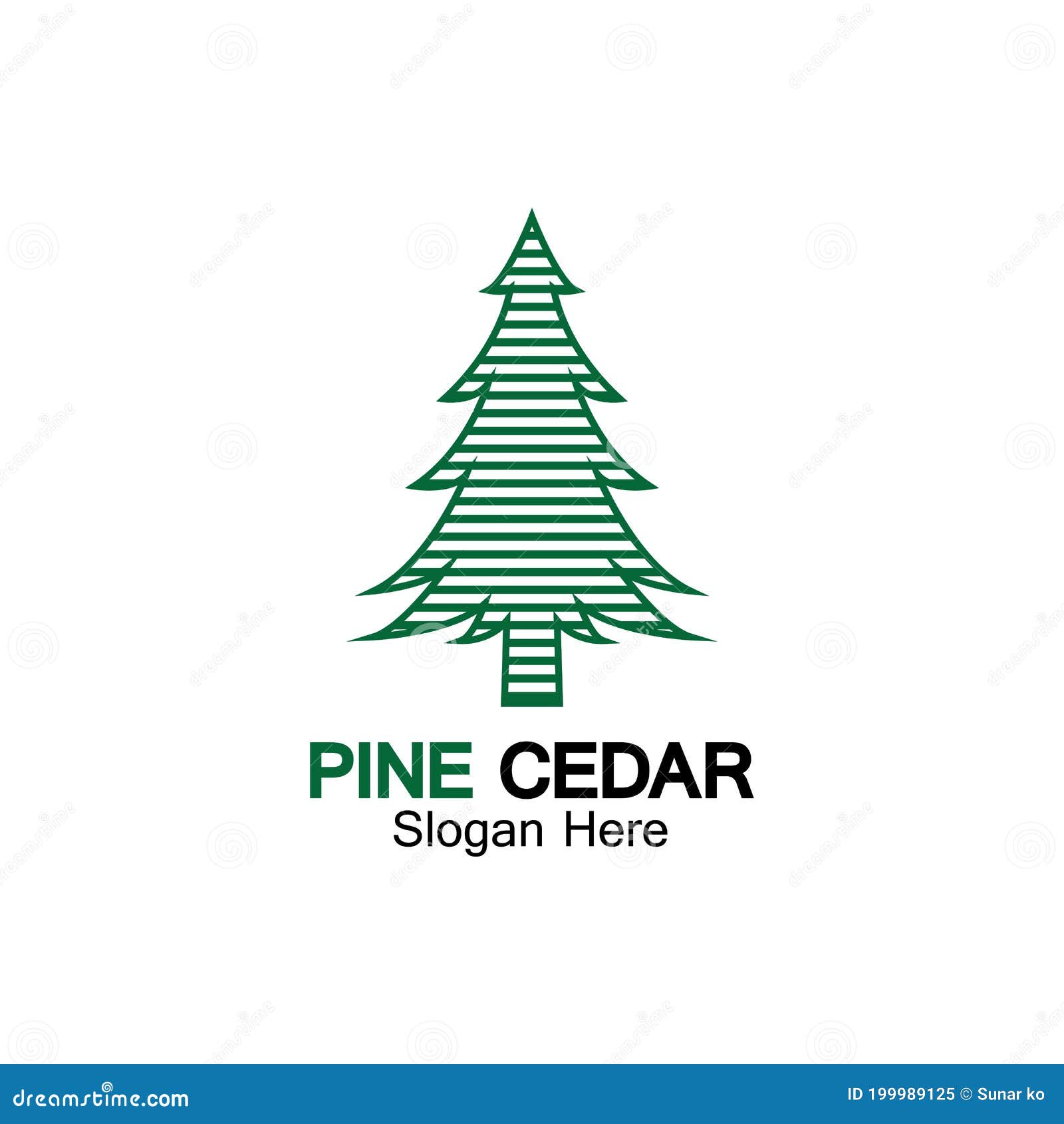 Cedar Tree Logo Template Vector Icon Design Stock Illustration ...