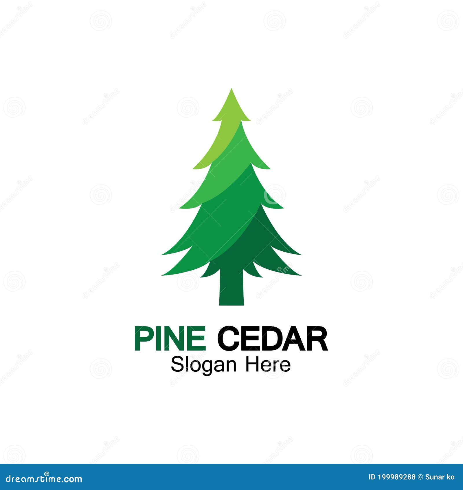 Cedar Tree Logo Template Vector Icon Design Stock Illustration ...