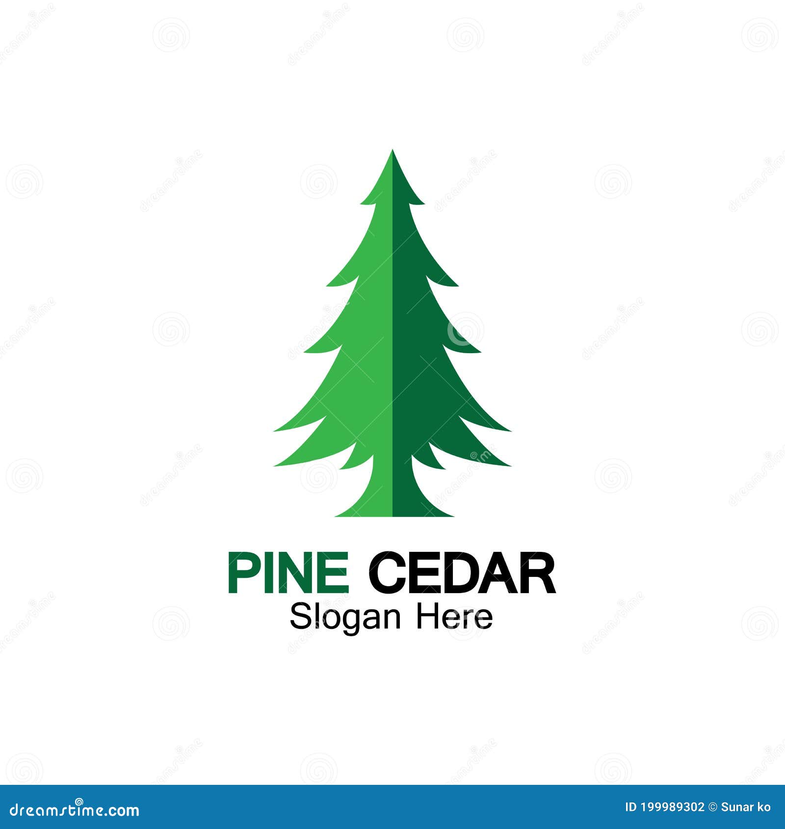 Cedar Tree Logo Template Vector Icon Design Stock Illustration ...