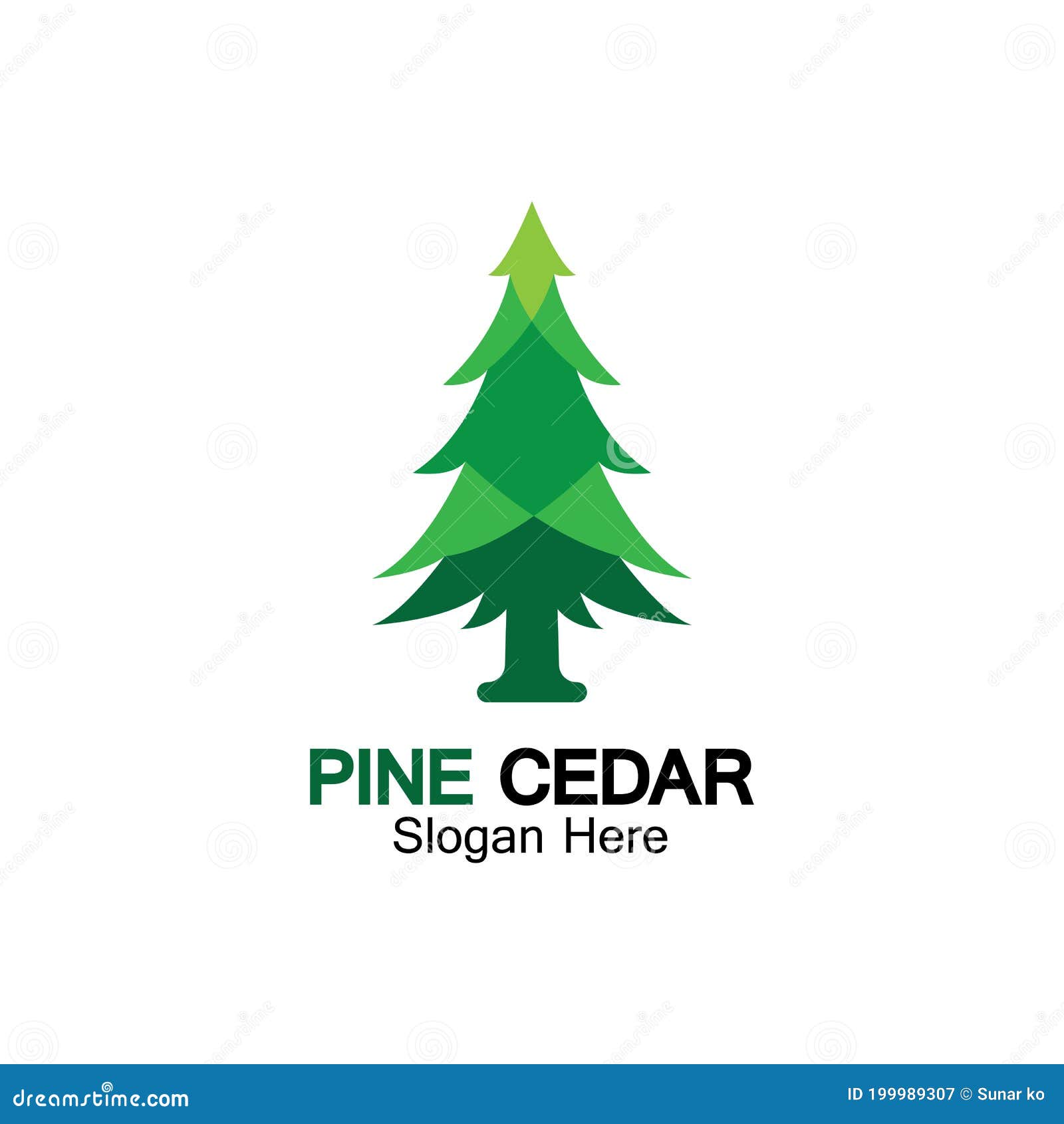Cedar Tree Logo Template Vector Icon Design Stock Illustration ...
