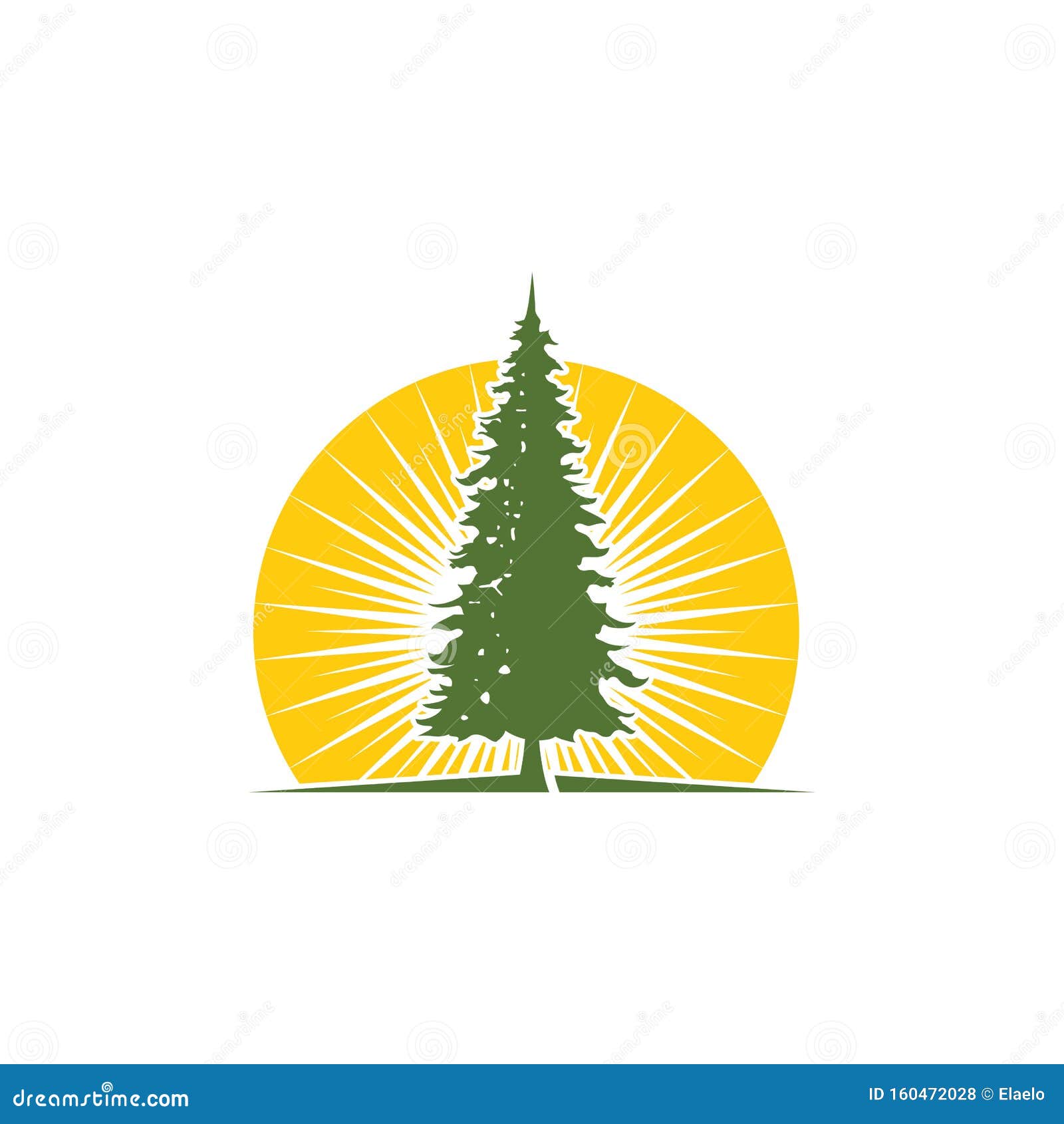 Cedar Tree Vector Icon Illustration Stock Vector - Illustration of ...