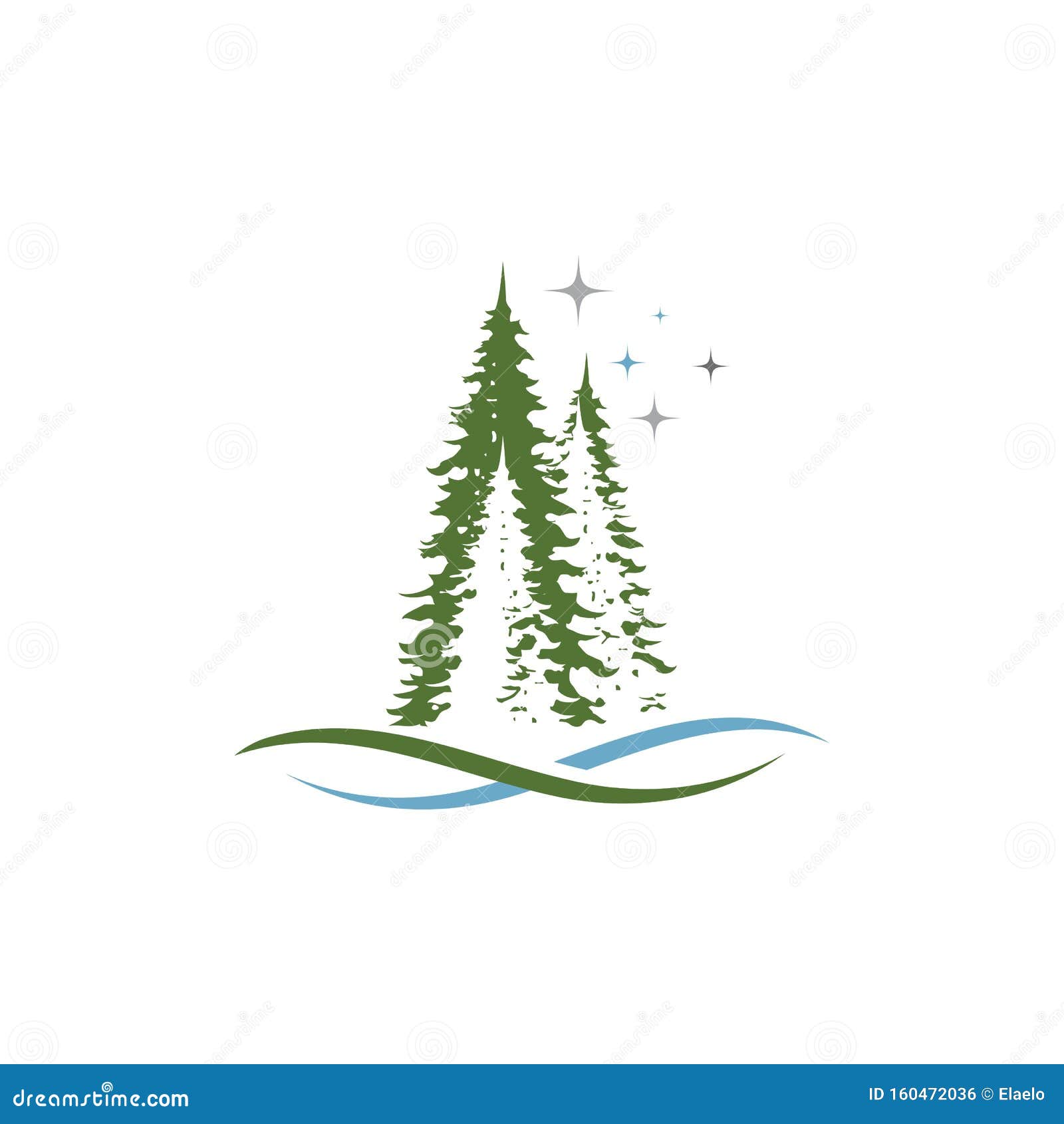Cedar Tree Vector Icon Illustration Stock Vector - Illustration of tree ...