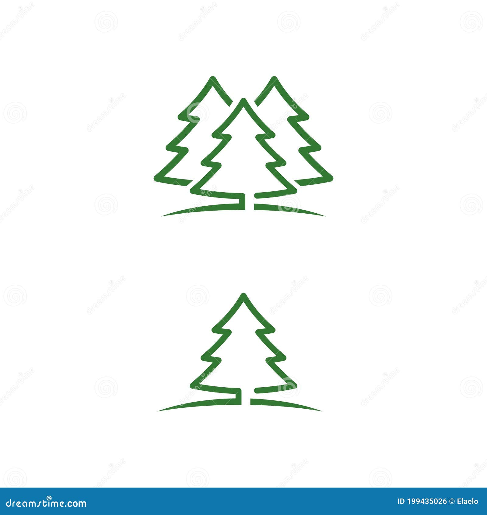 Cedar Tree Vector Icon Illustration Stock Vector - Illustration of logo ...