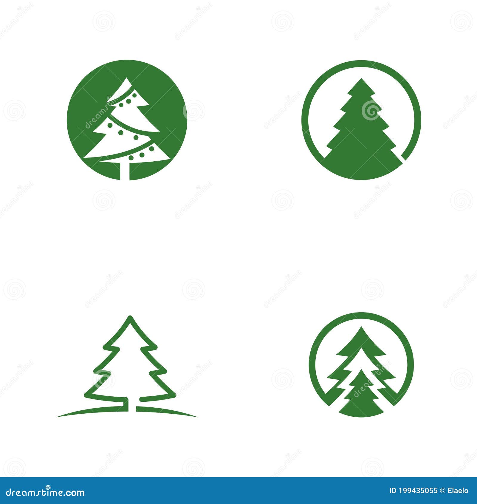 Cedar Tree Vector Icon Illustration Stock Vector - Illustration of ...