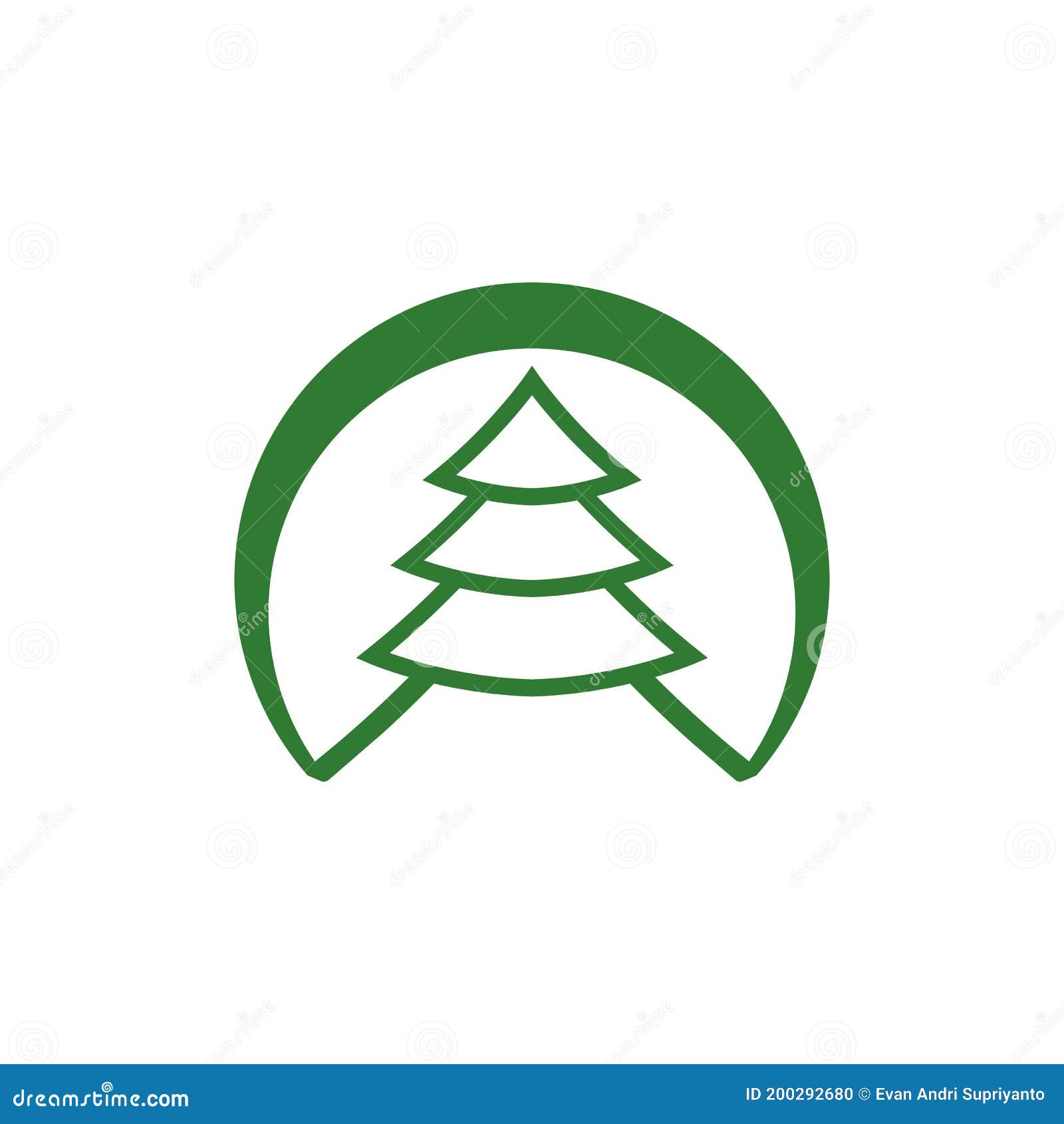 Cedar Tree Vector Icon Illustration Design Template Stock Vector ...