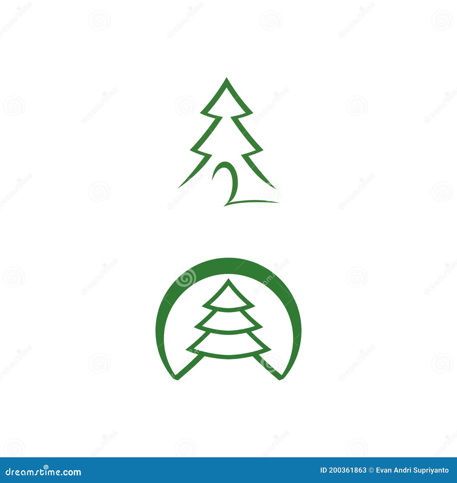 Cedar Tree Vector Icon Illustration Design Template Stock Vector ...
