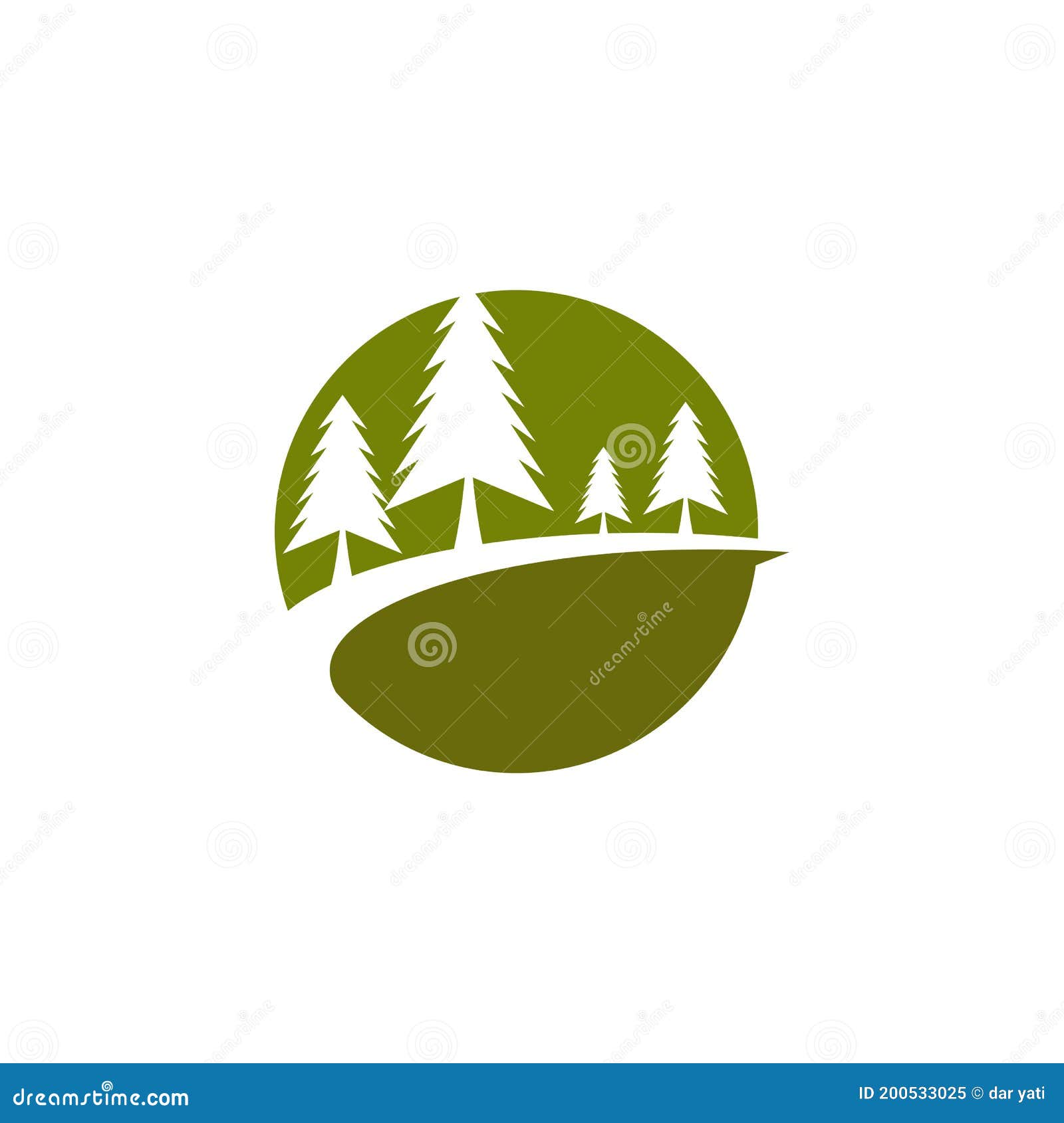 Cedar Tree Vector Icon Illustration Design Template Stock Vector ...