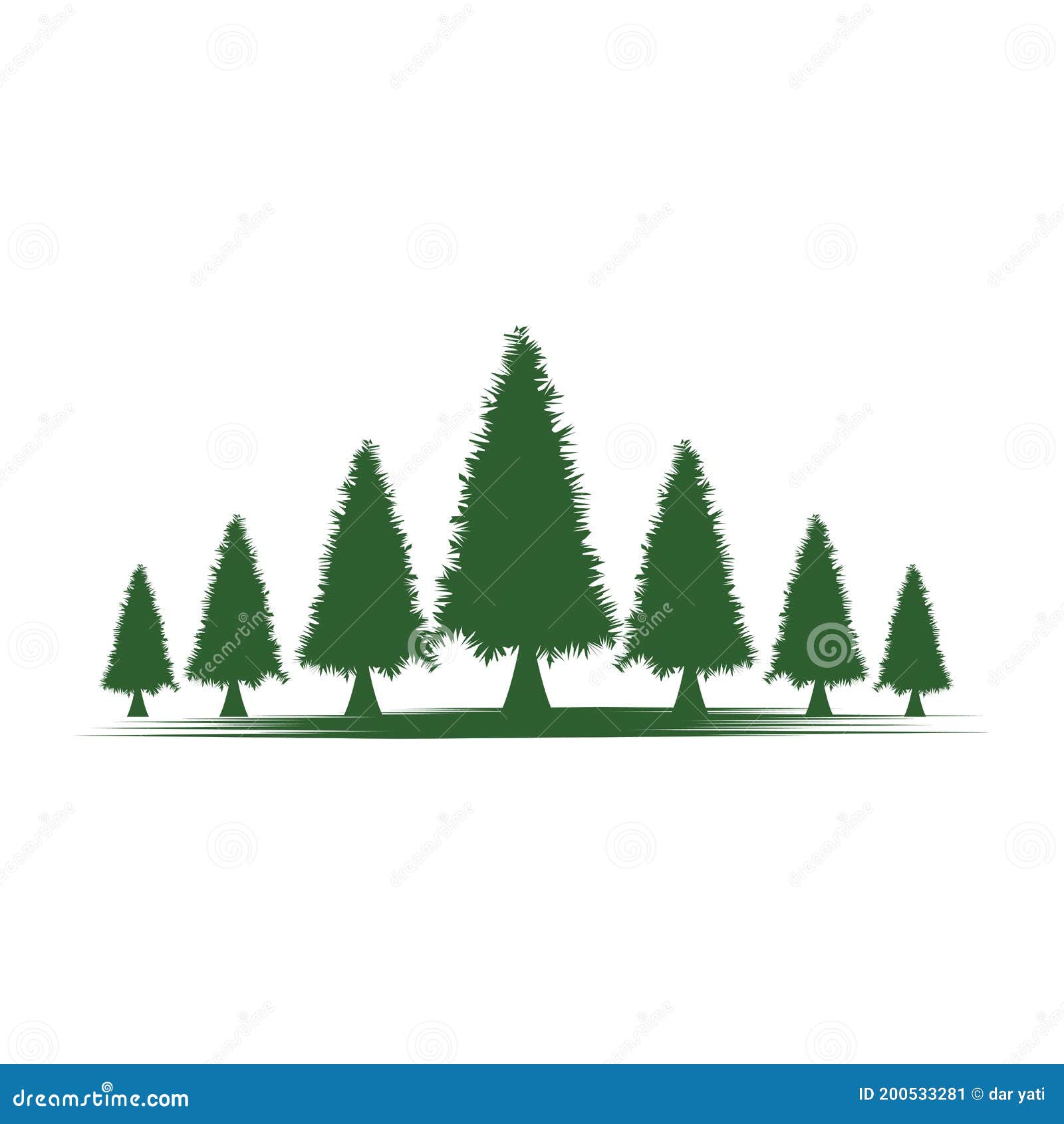 Cedar Tree Vector Icon Illustration Design Template Stock Vector ...