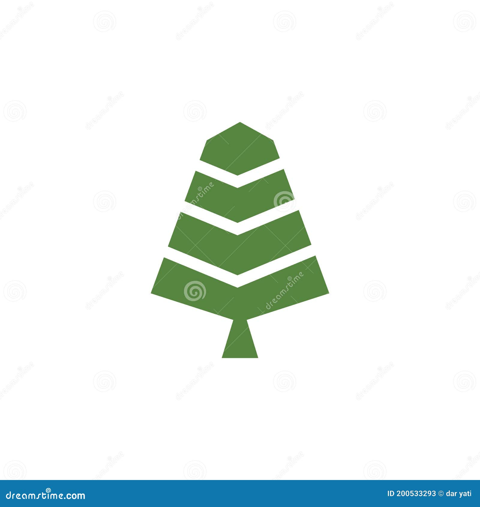 Cedar Tree Vector Icon Illustration Design Template Stock Vector ...