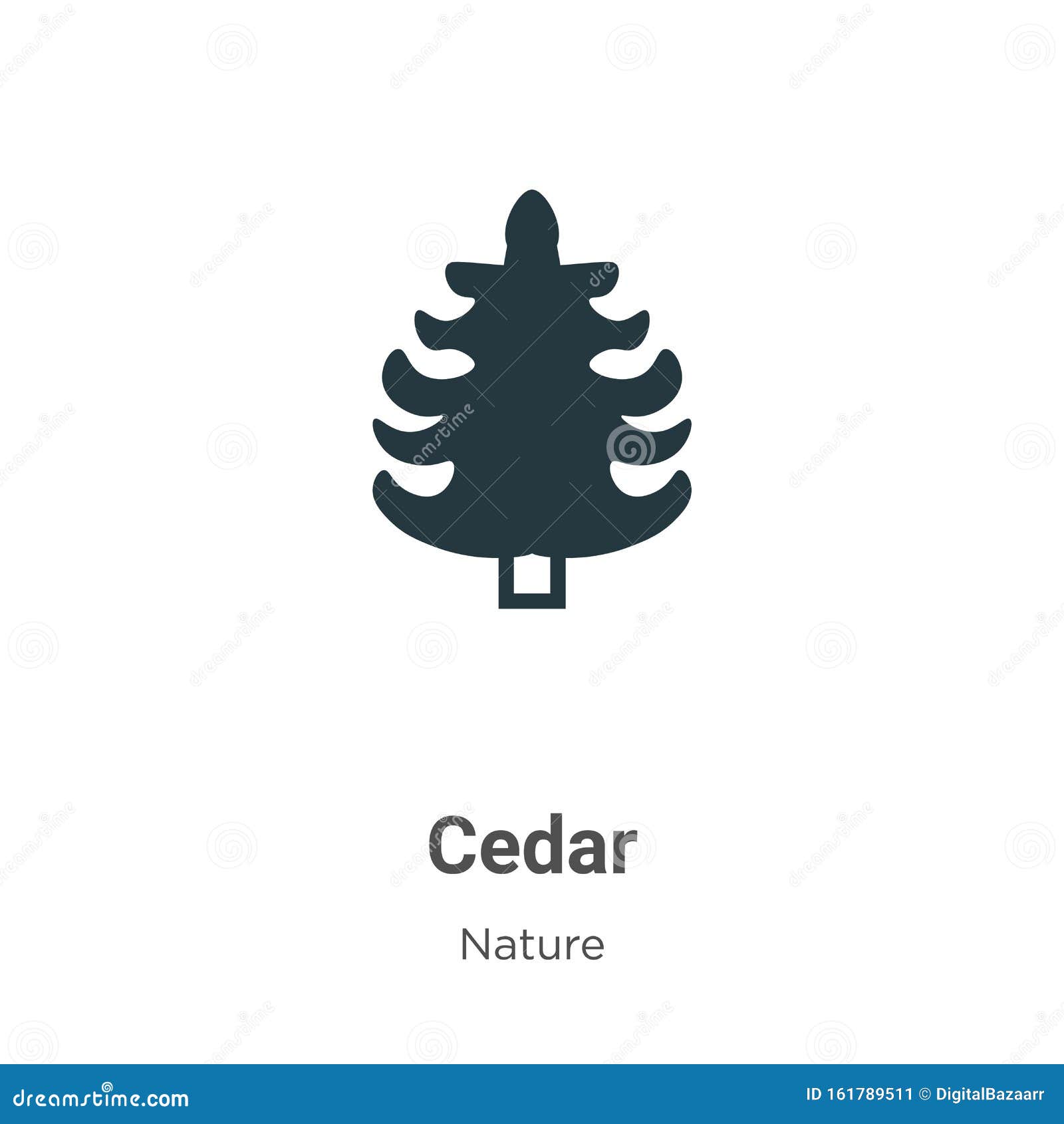 Cedar Vector Icon on White Background. Flat Vector Cedar Icon Symbol ...