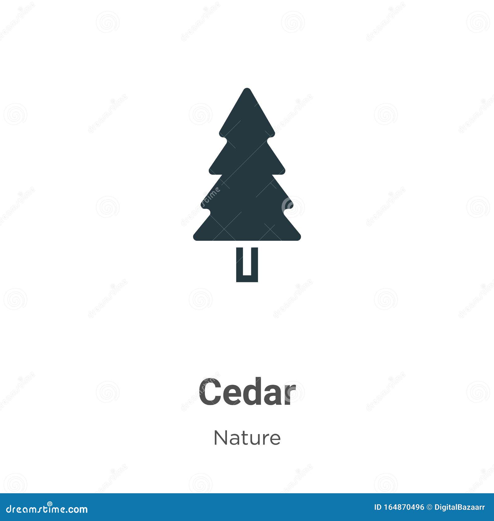 Cedar Vector Icon on White Background. Flat Vector Cedar Icon Symbol ...