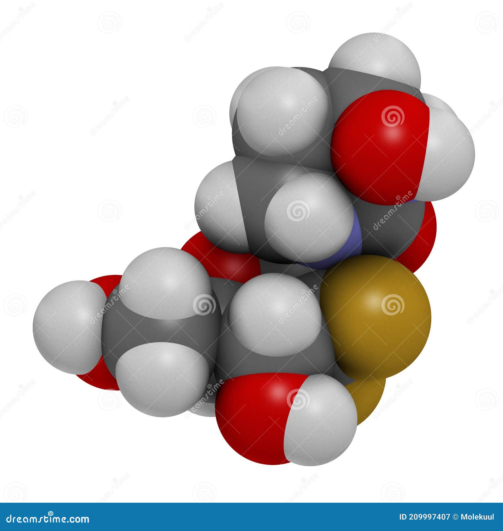Cedazuridine Drug Molecule. 3D Rendering Stock Illustration ...