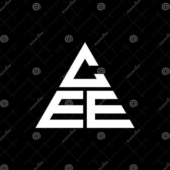 CEE Triangle Letter Logo Design with Triangle Shape. CEE Triangle Logo ...