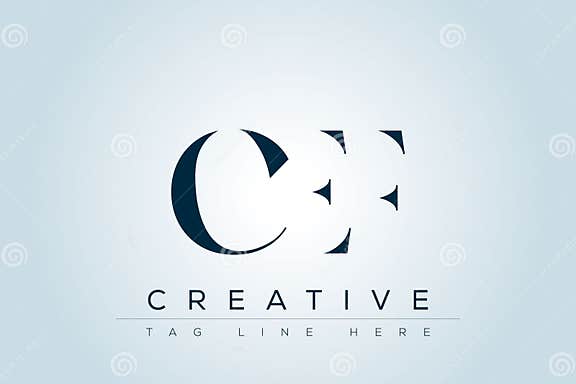 CEF abstract letter logo stock vector. Illustration of style - 363287241