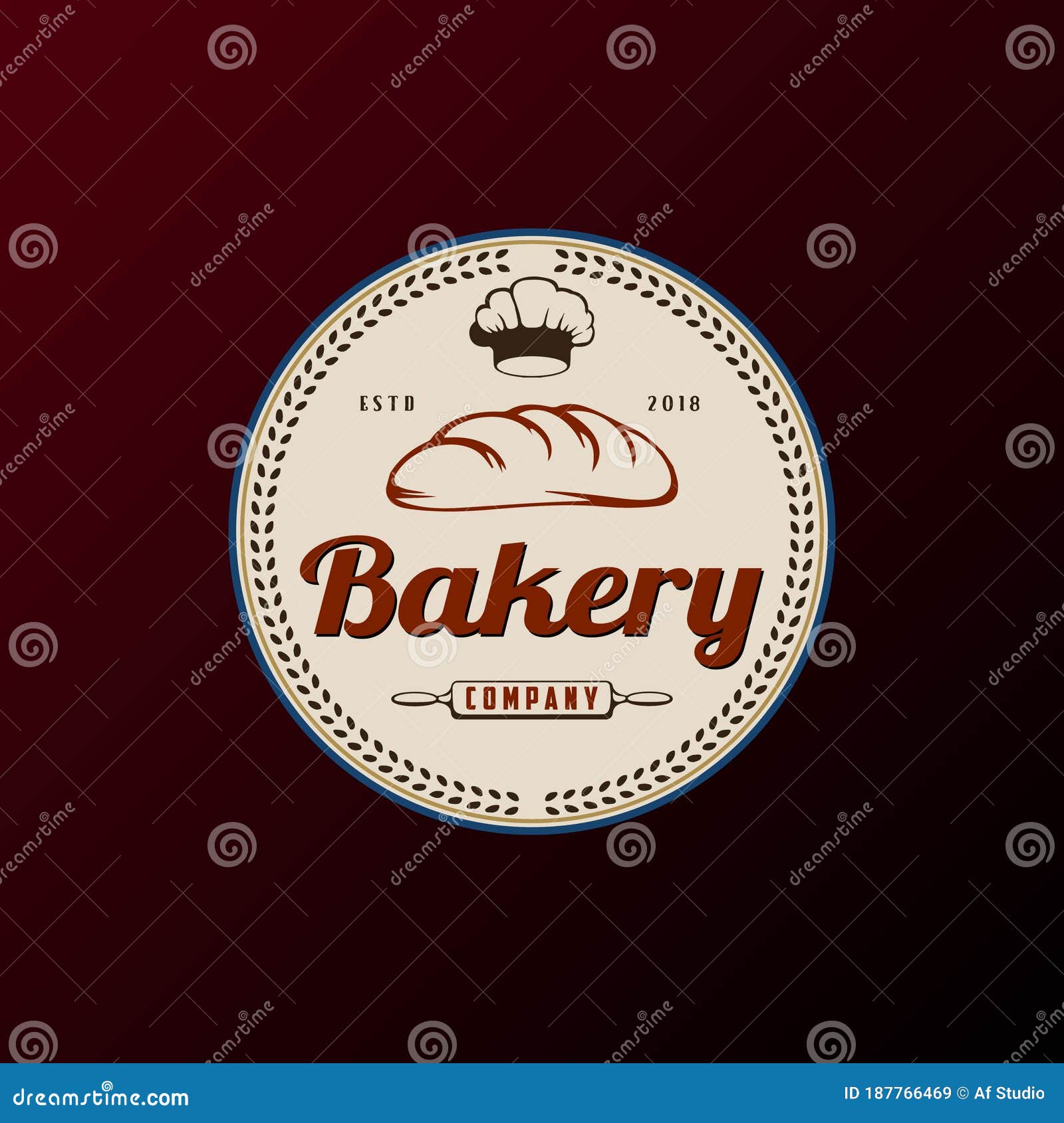 Vintage Retro Bakery / Bake Shop Label Sticker Logo Design Stock Vector ...