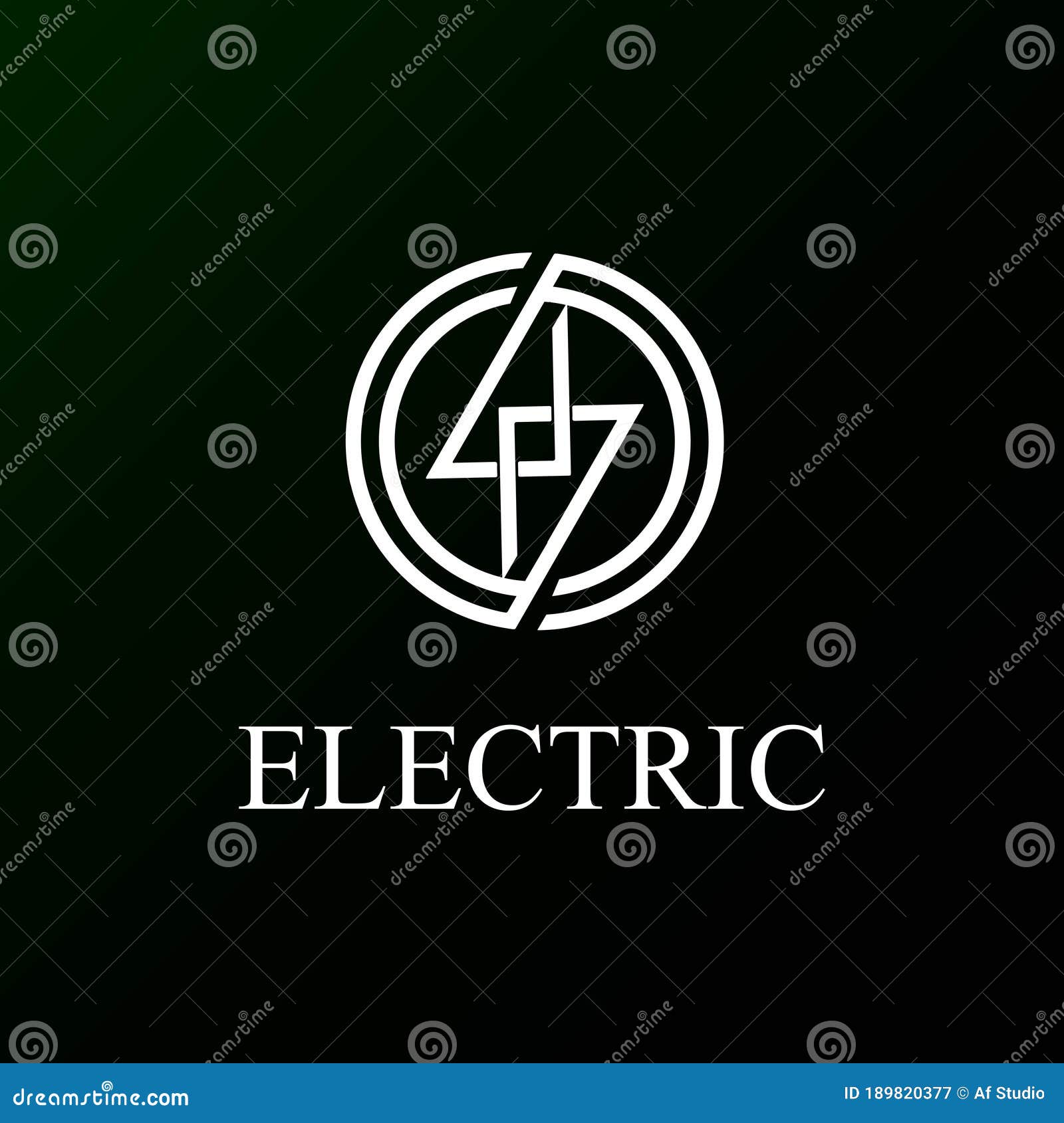 Simple Minimalist Circle Power Energy Electric Logo Design Stock Vector ...